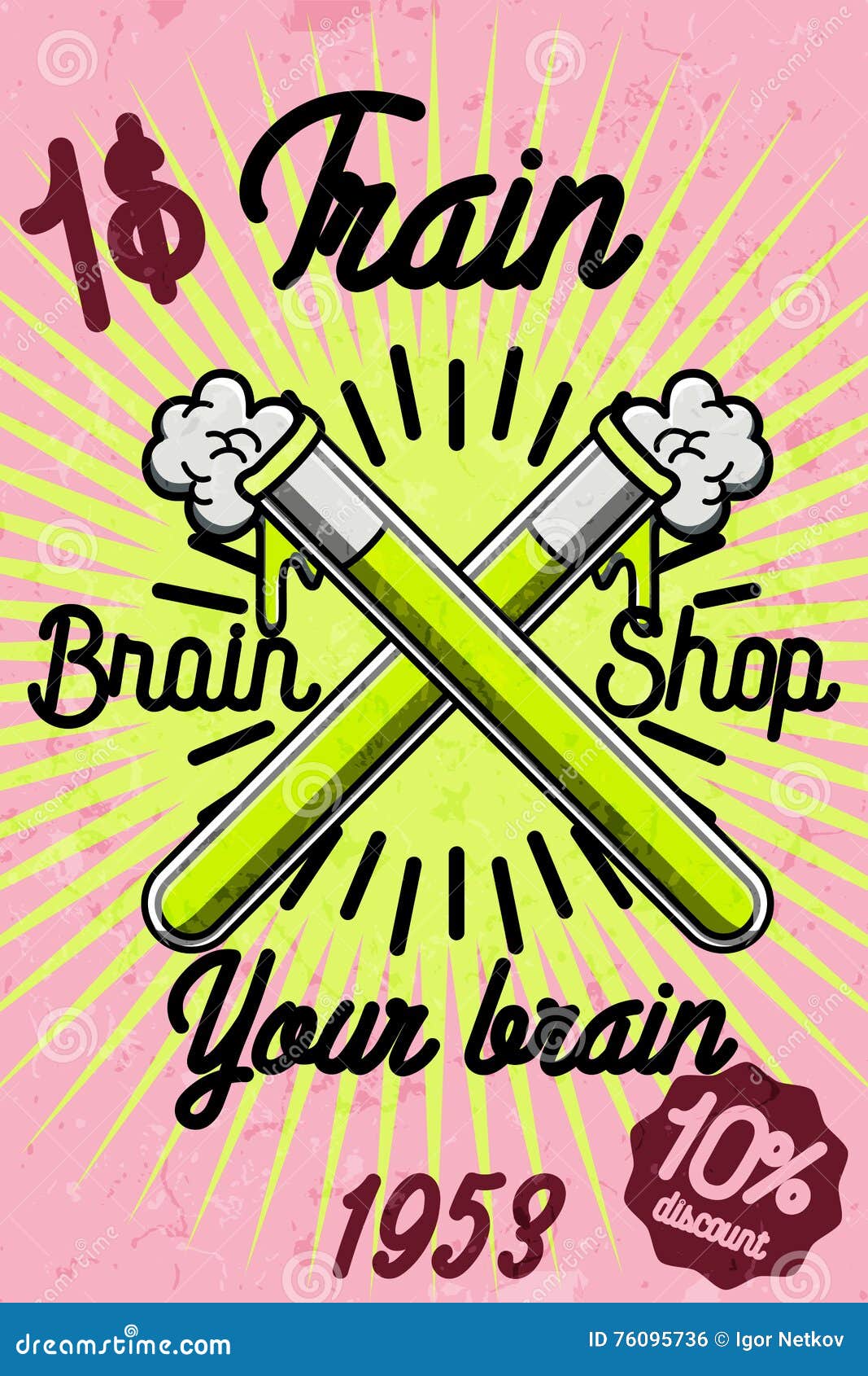 Brain shop banner stock vector. Illustration of abstract - 76095736