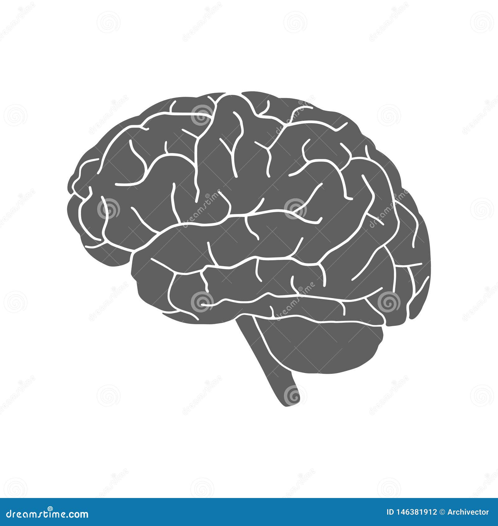 Brain Grey Matter Head Silhouette Stock Photography | CartoonDealer.com ... Brain Grey Matter Head Silhouette Stock Photography | CartoonDealer.com ...