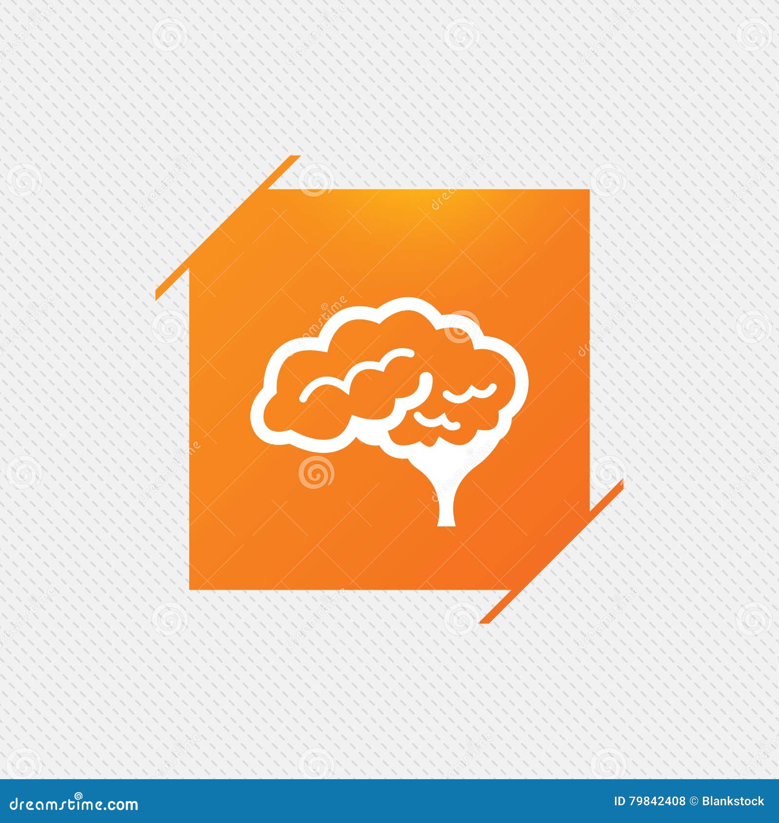 Brain Sign Icon. Intelligent Smart Mind. Stock Illustration ...