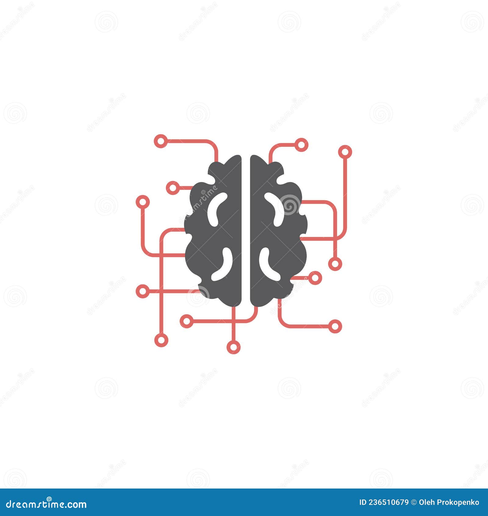 Brain Sign. Vector Icon for Web Graphic. Stock Vector - Illustration of ...