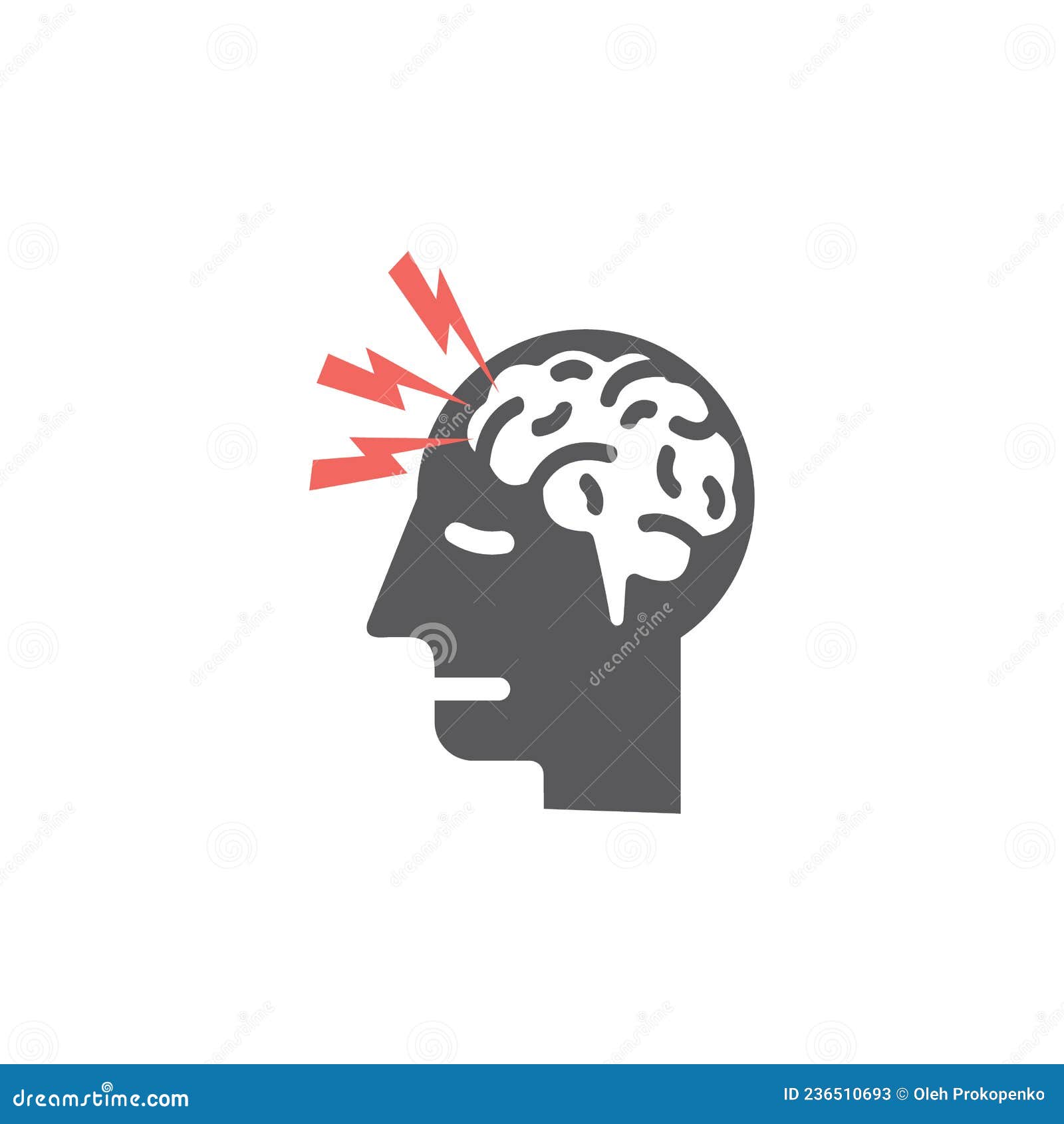 Brain Sign. Vector Icon for Web Graphic. Stock Vector - Illustration of ...