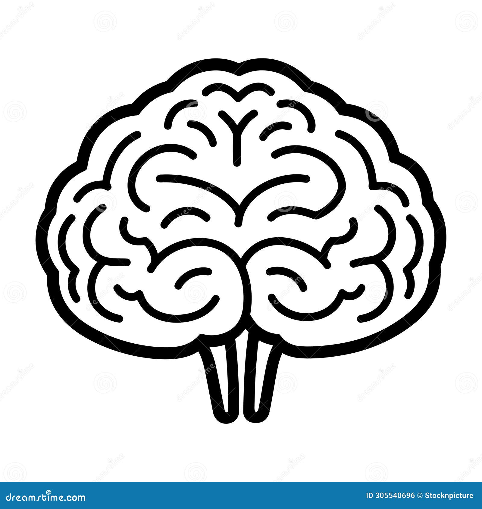Brain Silhouette in Black Color. Vector Template for Tattoo or Laser ...