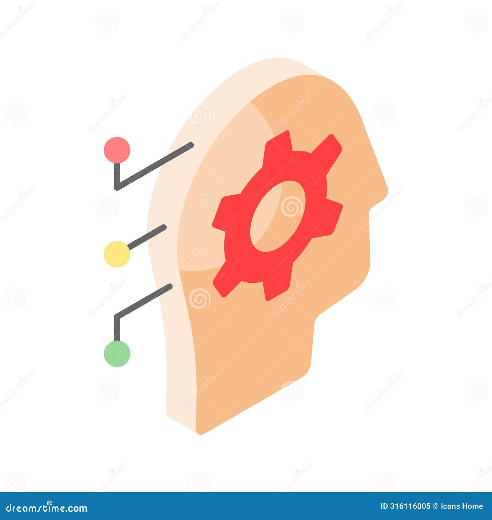 Brain Simulation, Artificial Intelligence Icon, Premium Vector Stock ...