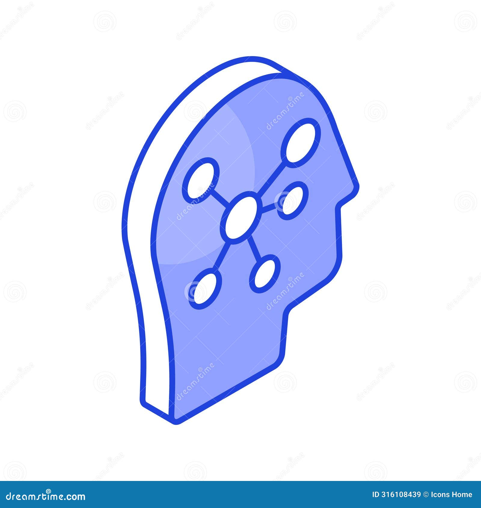 Brain Simulation, Artificial Intelligence Icon, Premium Vector Stock ...