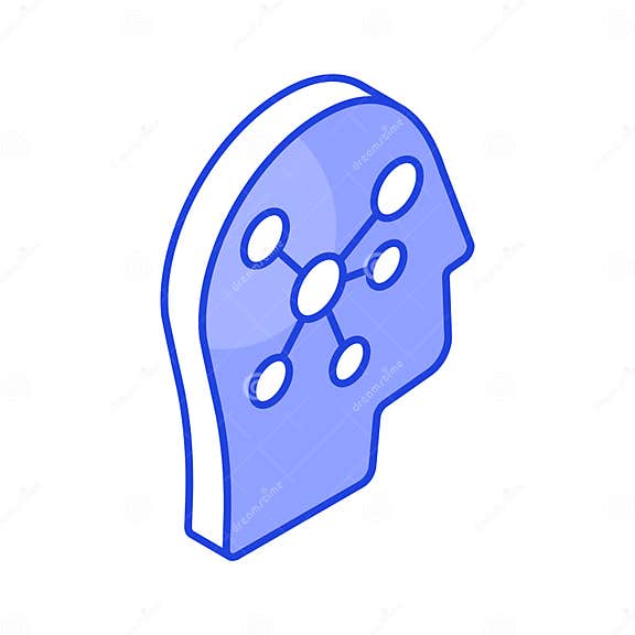 Brain Simulation, Artificial Intelligence Icon, Premium Vector Stock ...