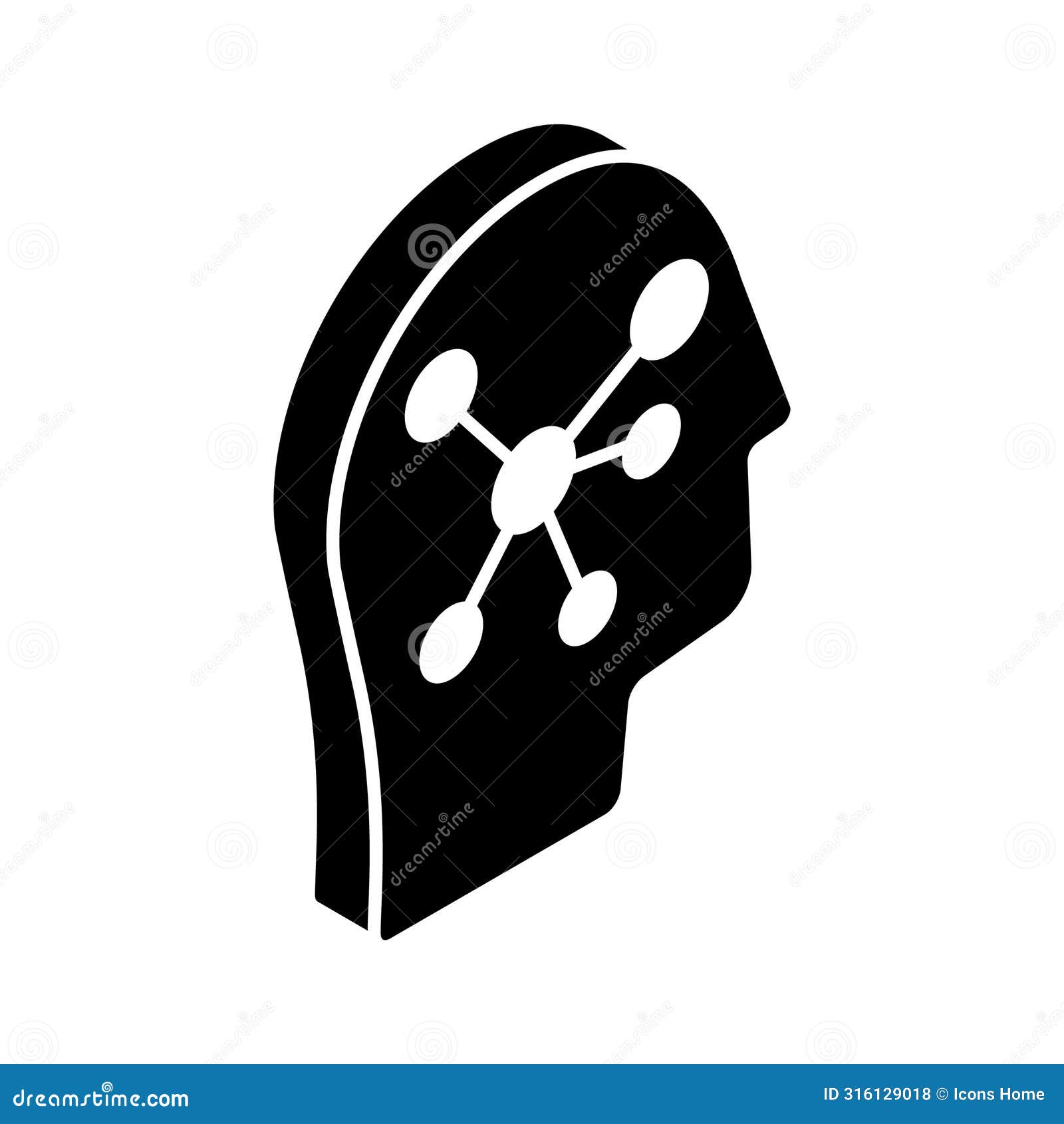 Brain Simulation, Artificial Intelligence Icon, Premium Vector Stock ...