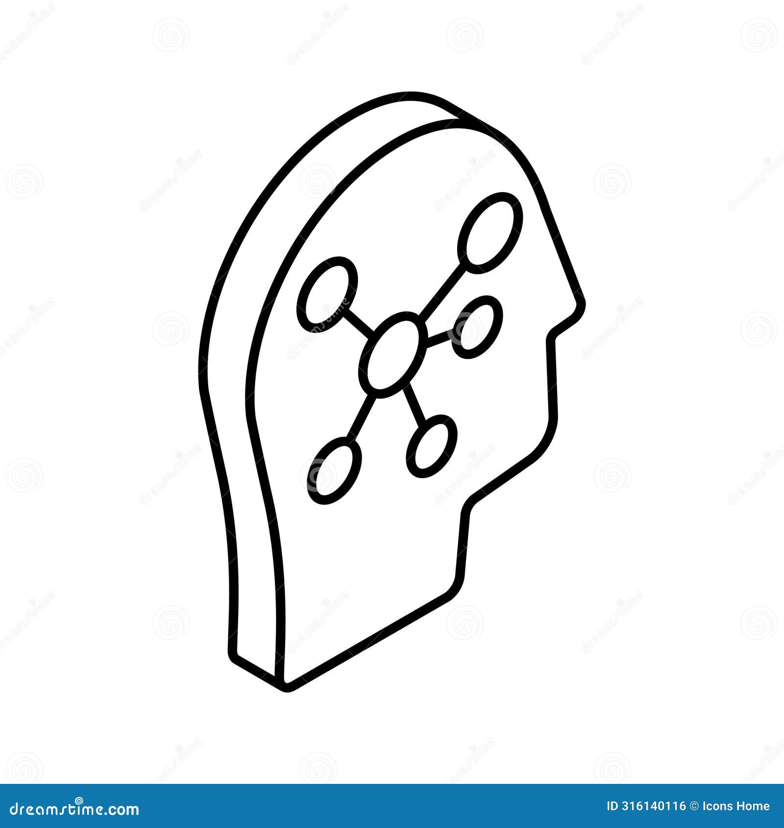 Brain Simulation, Artificial Intelligence Icon, Premium Vector Stock ...