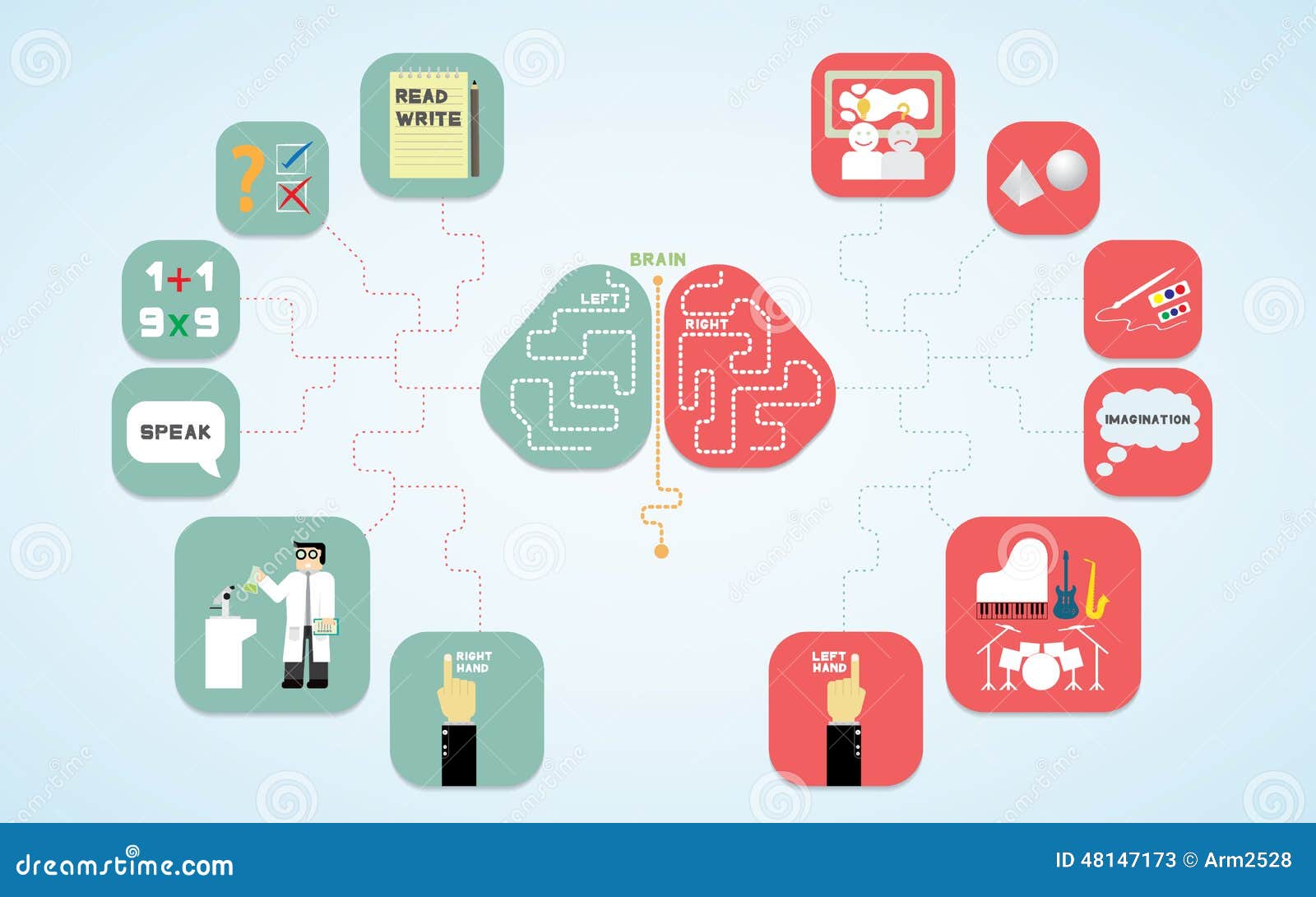 Brain skill stock illustration. Illustration of business - 48147173