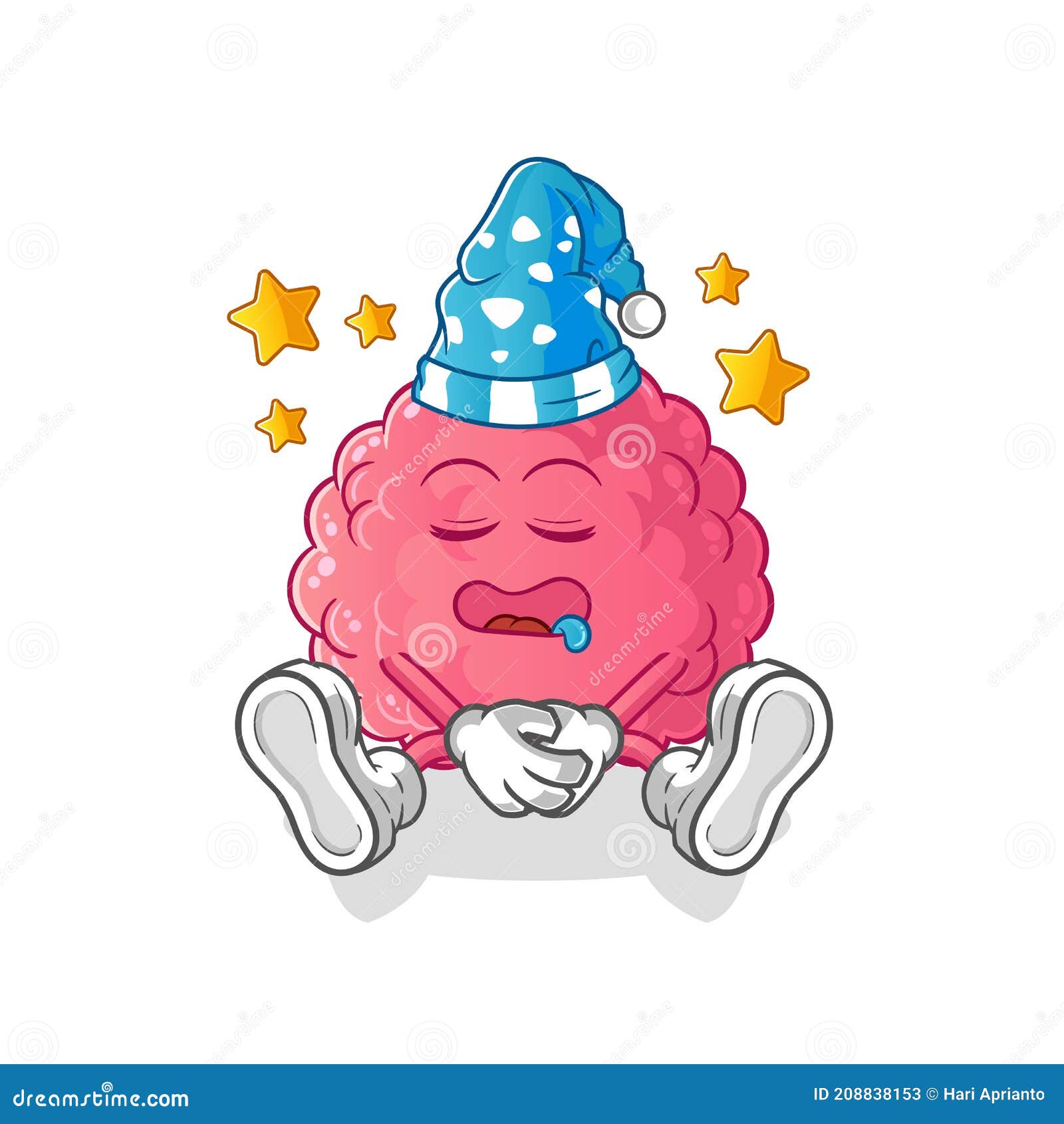 Brain Sleeping Cartoon Vector | CartoonDealer.com #55228581