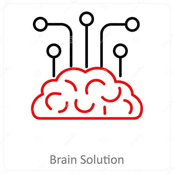 Brain Solution and Artificial Intelligence Icon Concept Stock Illustration - Illustration of ...