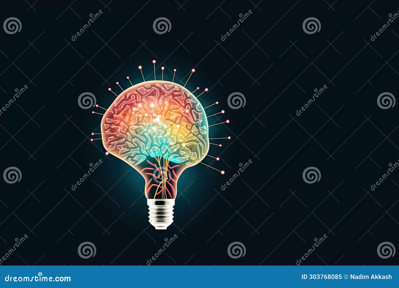 Brain Solutions Brainstorming Concept Growth Development Brain Colorful ...