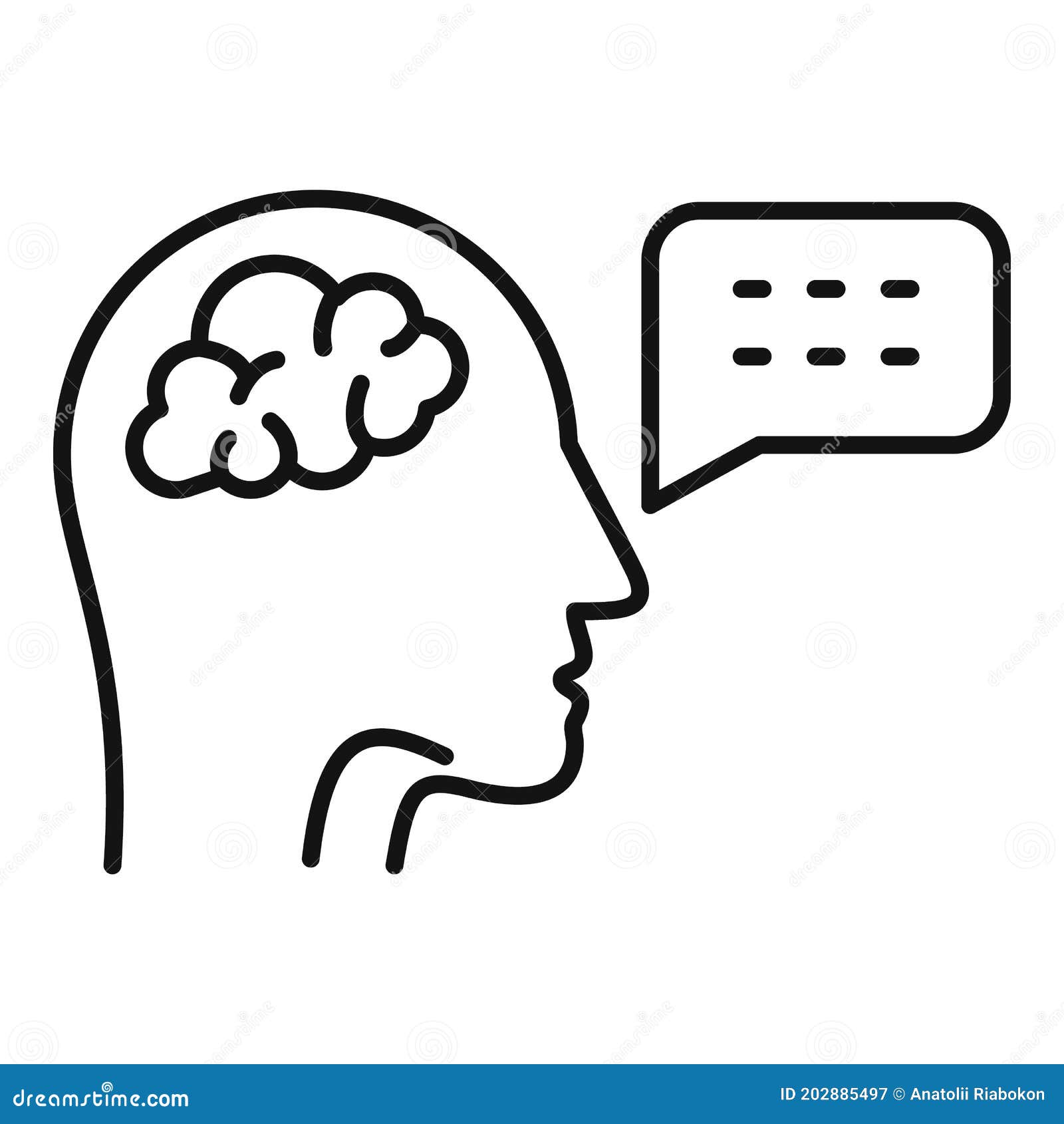 Brain With Speech Bubble And Question Mark Cartoon Vector ...