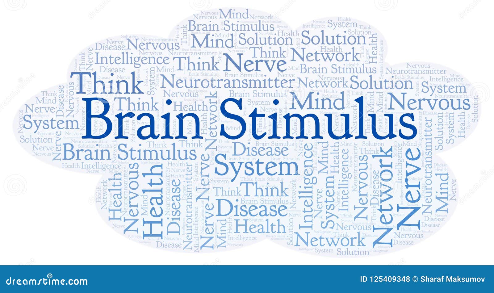 Brain Stimulus word cloud. stock illustration. Illustration of concept ...