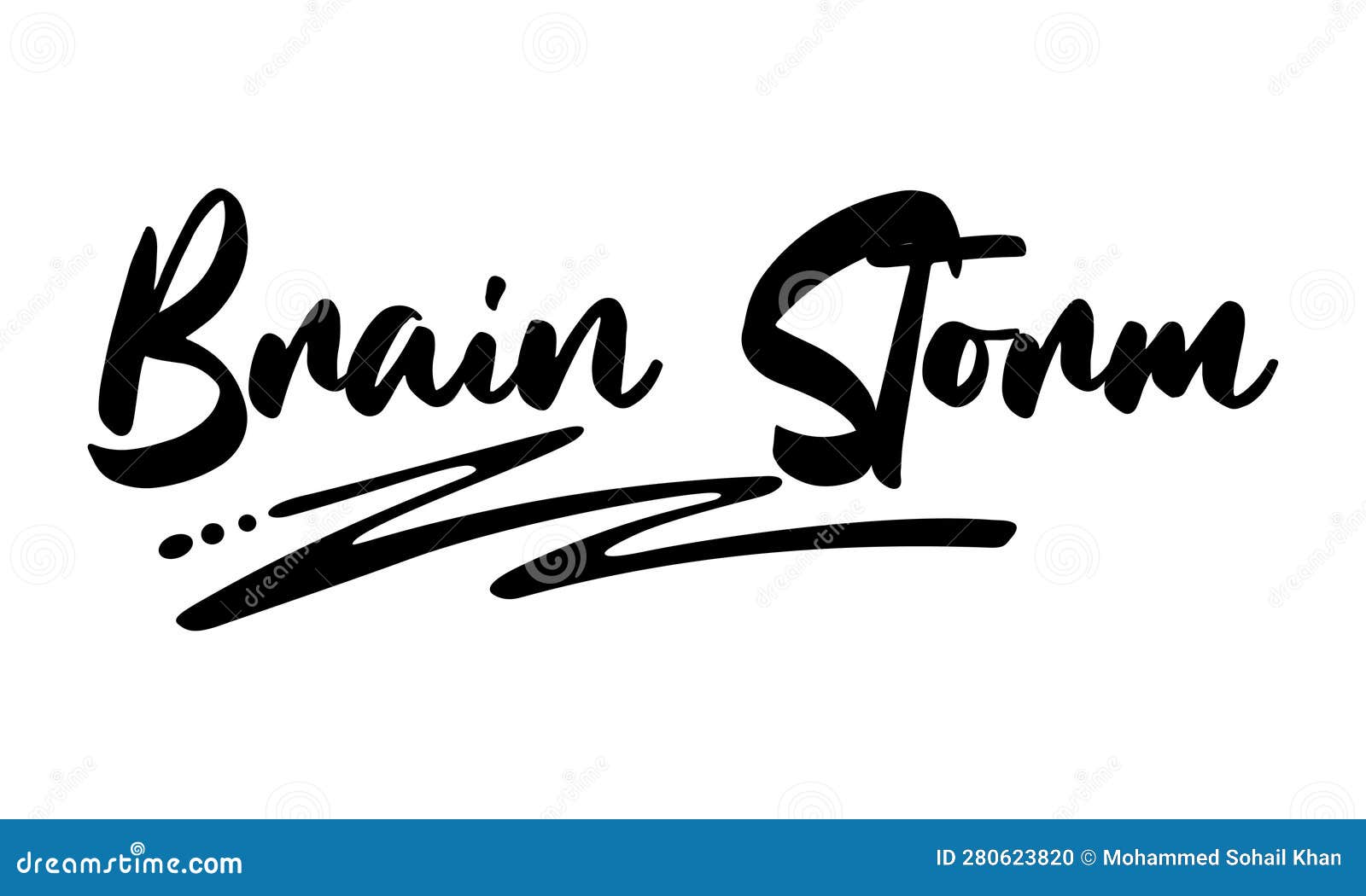 Brain Storm Bold Typography Lettering Text Vector Design Quote Stock ...