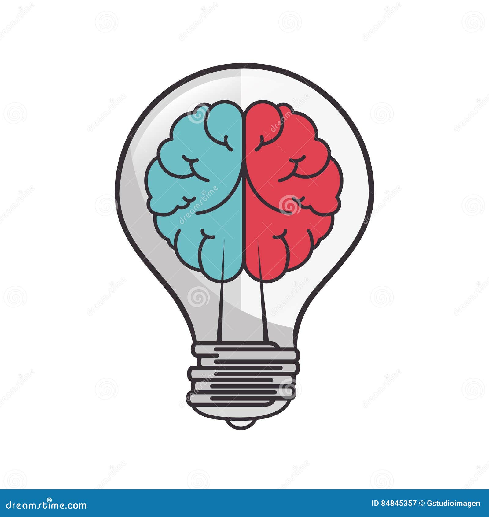 Brain storm with bulb stock illustration. Illustration of electricity ...