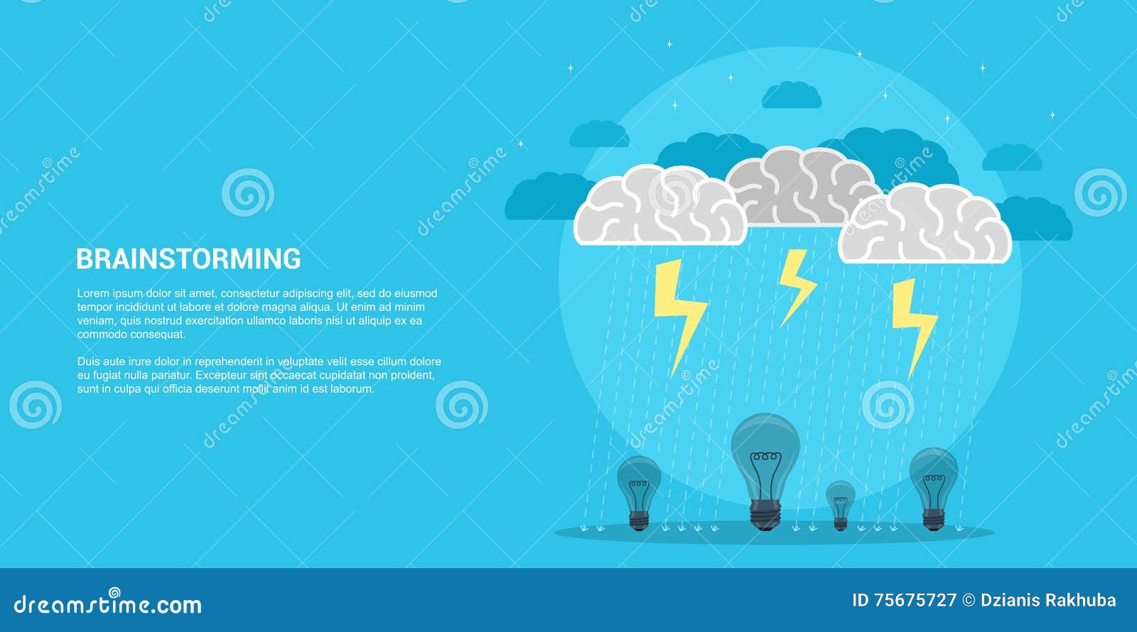 Brain storm concept stock vector. Illustration of brainstorm - 75675727