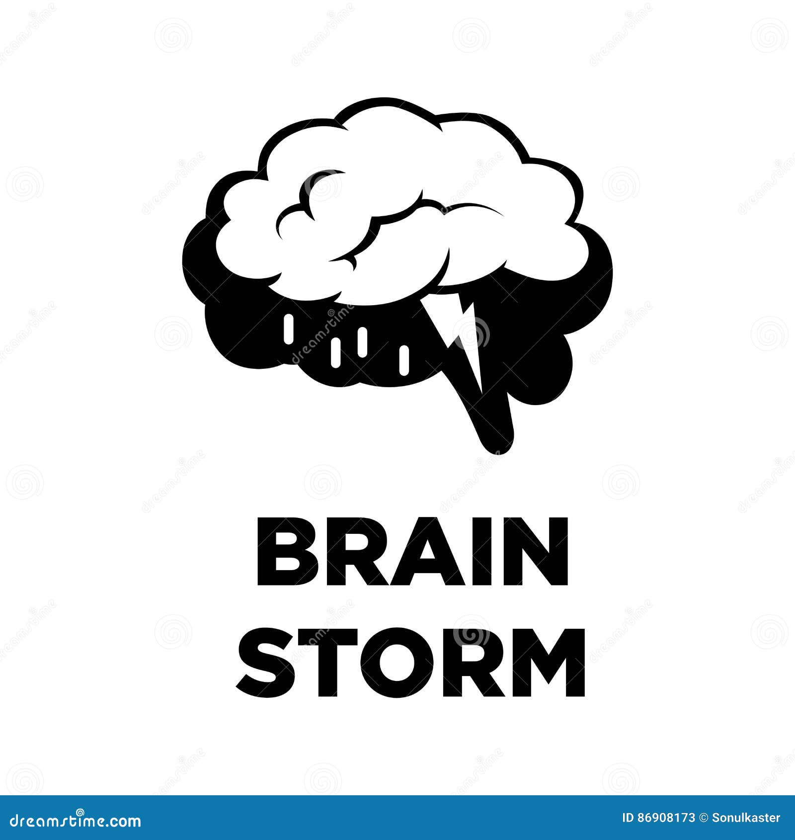 Brain Storm Creative Icon. Smart Intelligence Concept Vector Template ...