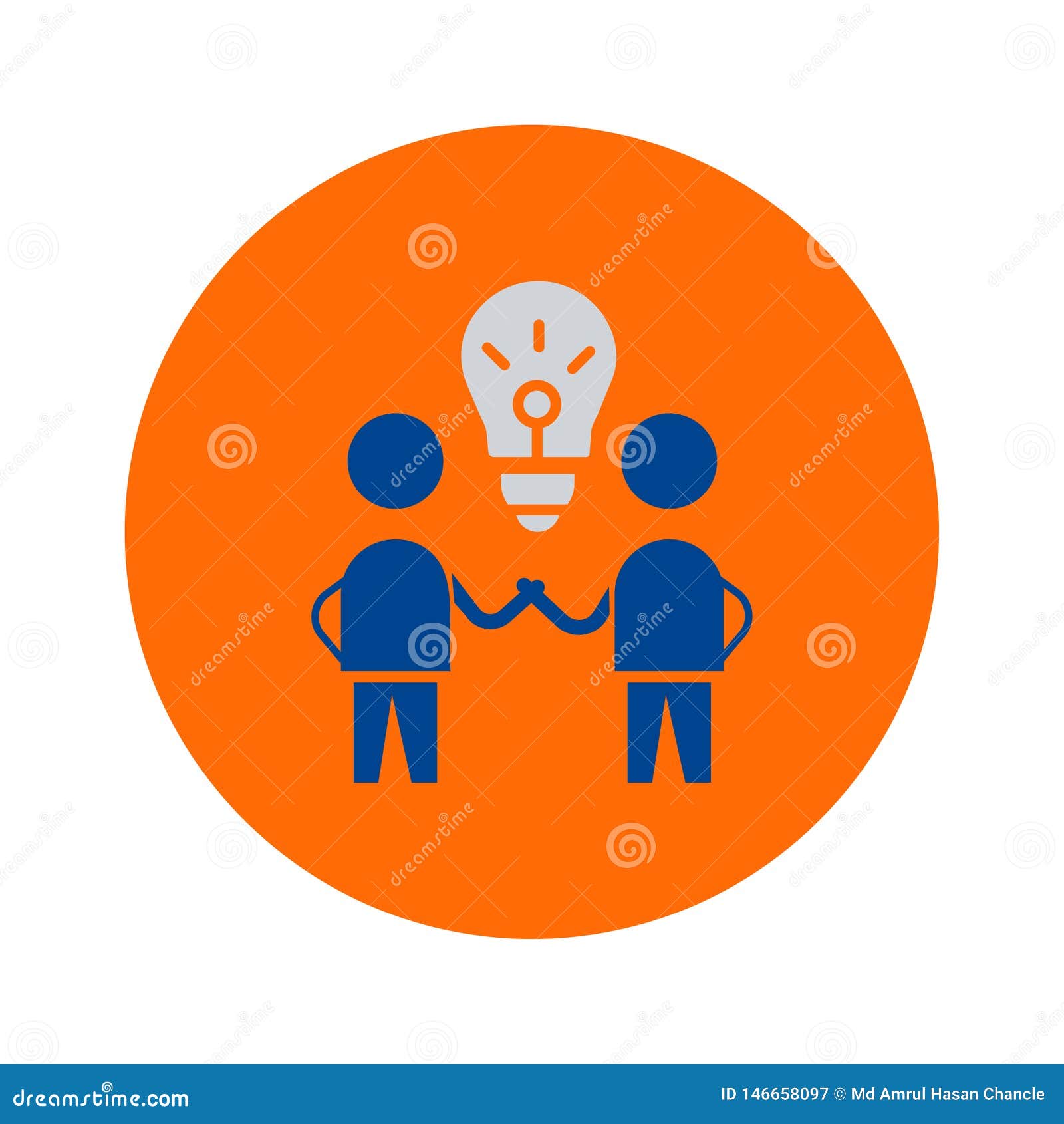 Brain Storm. Idea icon stock illustration. Illustration of focus ...
