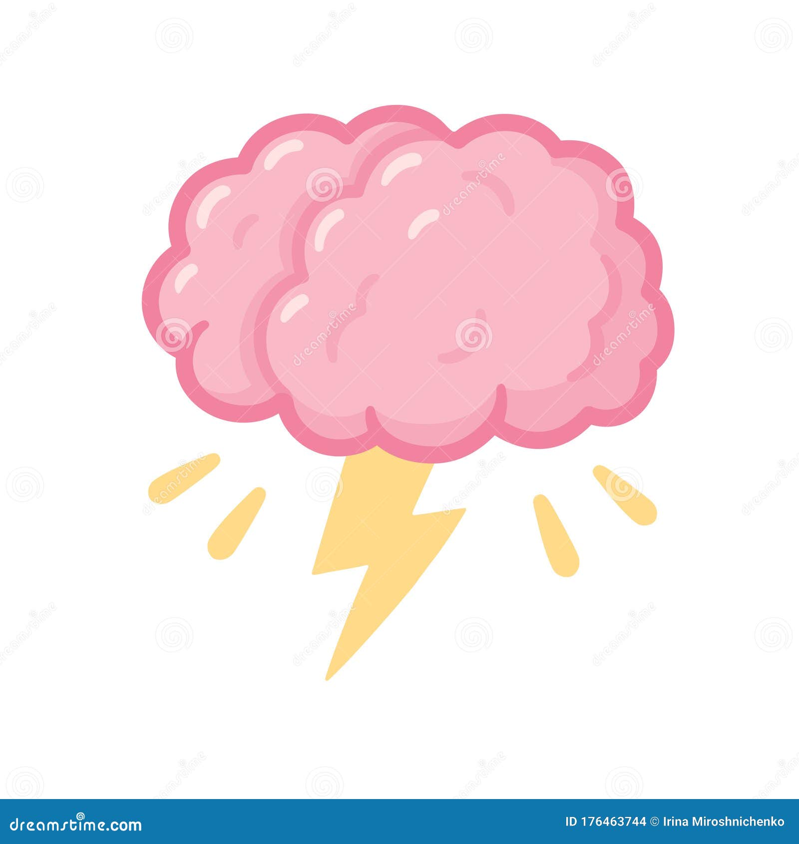 Brain storm illustration stock vector. Illustration of business - 176463744
