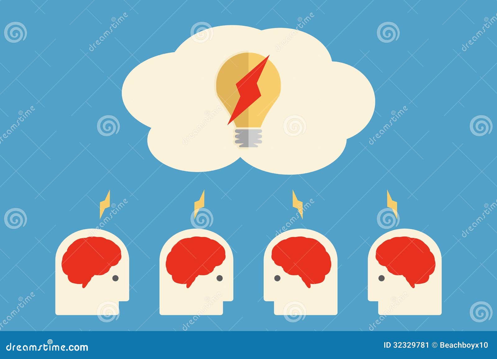 Brain storming stock vector. Illustration of communication - 32329781