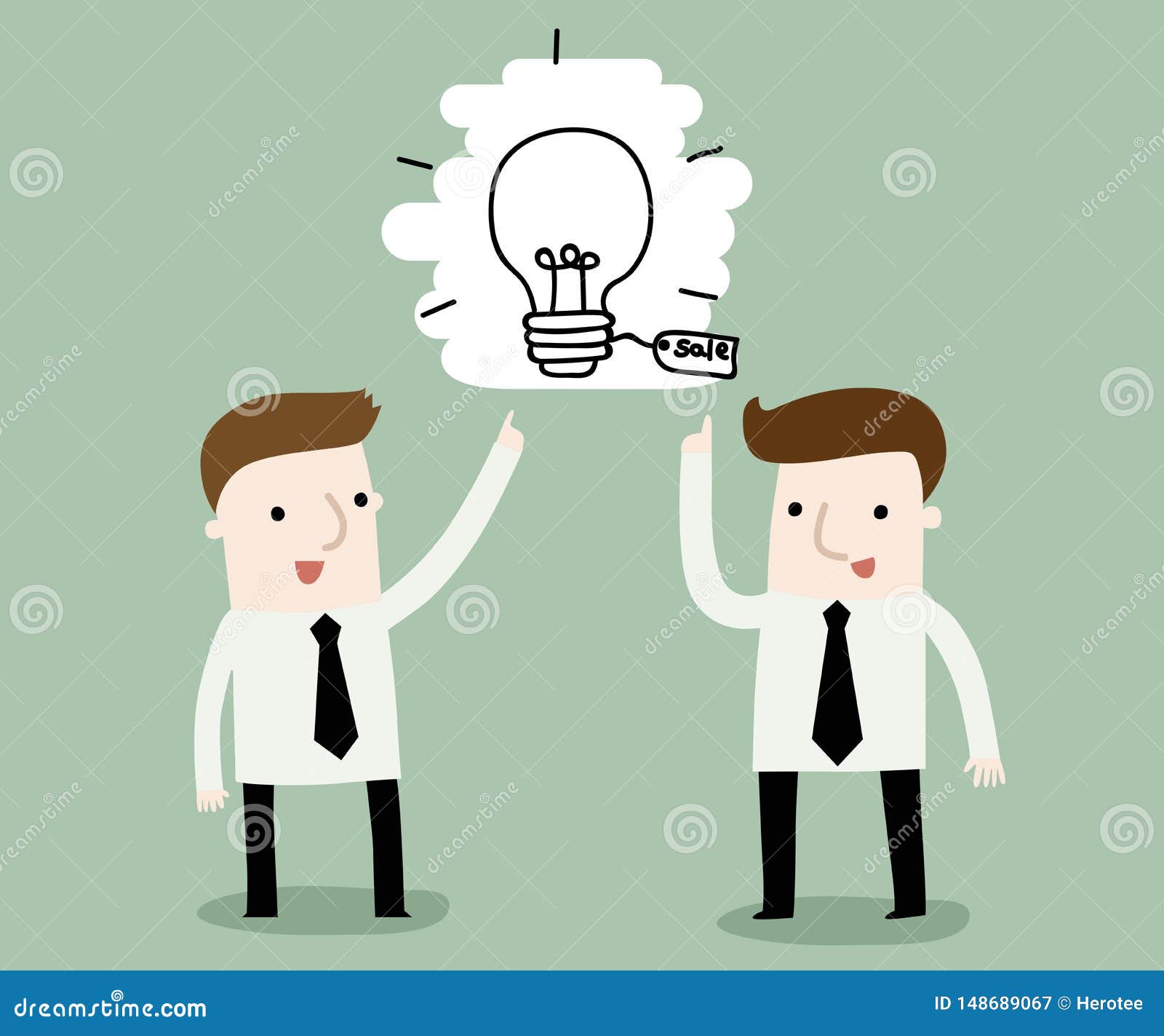 Brain Storming with Co-worker Stock Vector - Illustration of people ...