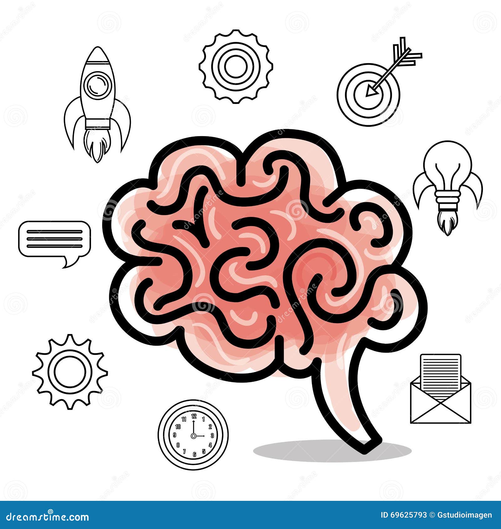 Brain storming design stock illustration. Illustration of abstract ...