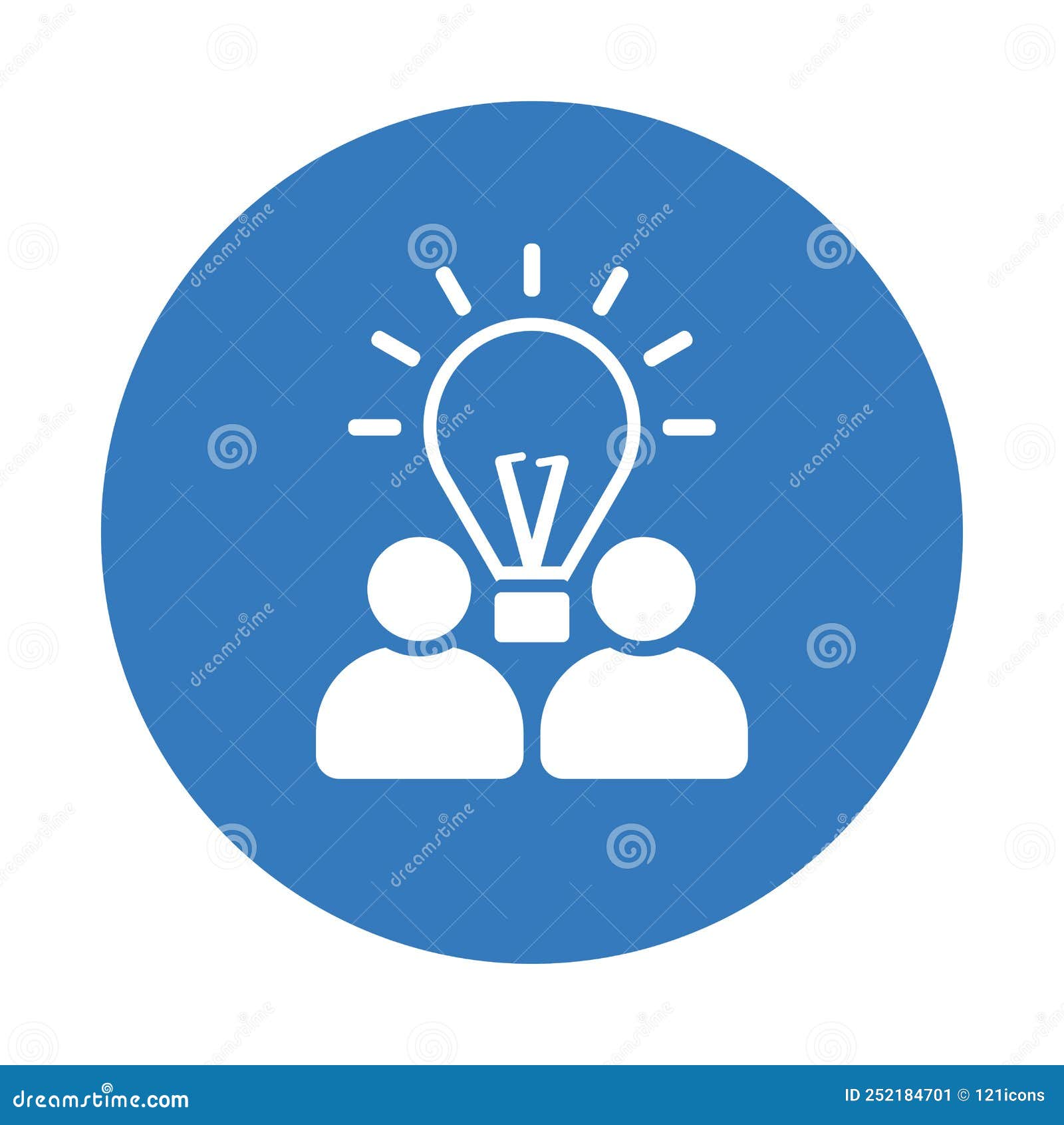 Brain Storming Icon. Blue Color Design Stock Vector - Illustration of ...