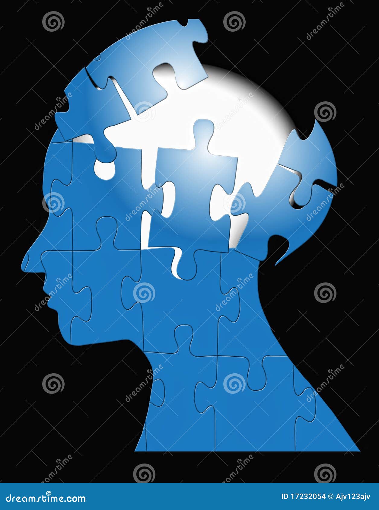 Brain Storming Puzzle Mind stock illustration. Illustration of good ...