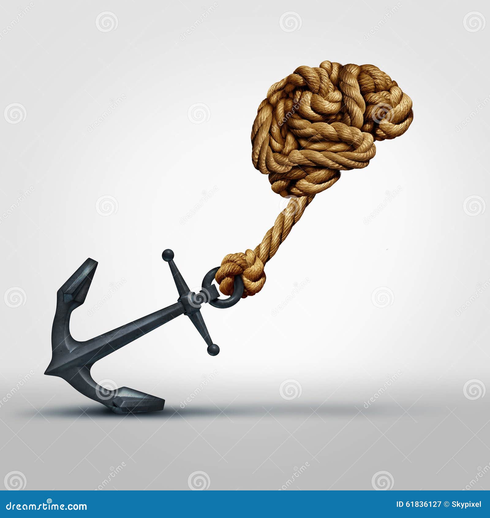 Brain Strength stock illustration. Illustration of anchor - 61836127