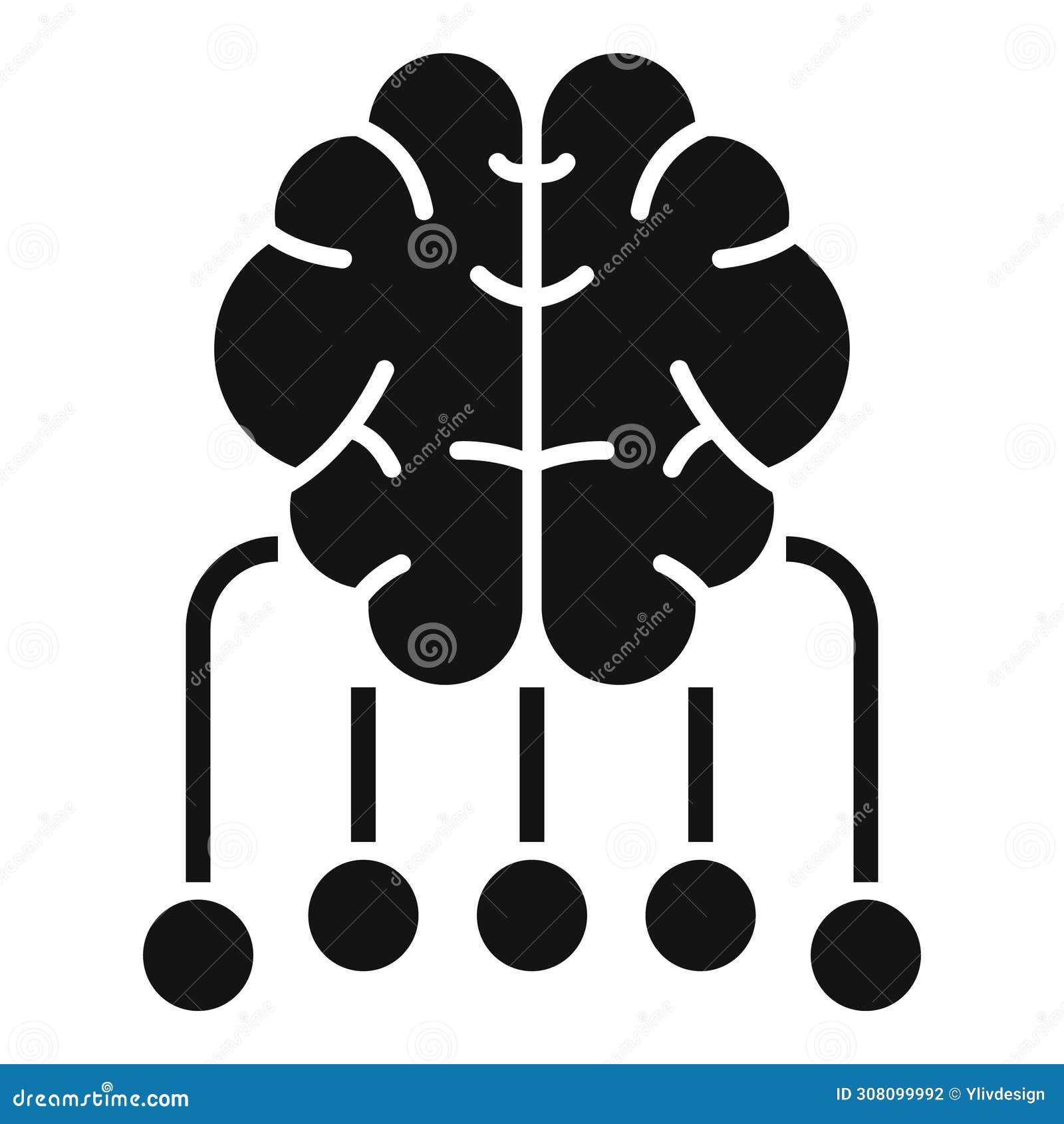 Brain Support Mind Icon Simple Vector. Cognitive Power Stock Vector ...