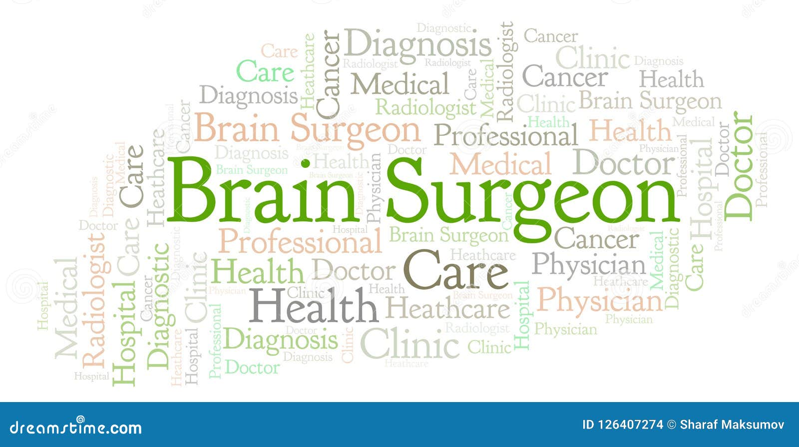 Brain Surgeon word cloud. stock illustration. Illustration of rendering ...