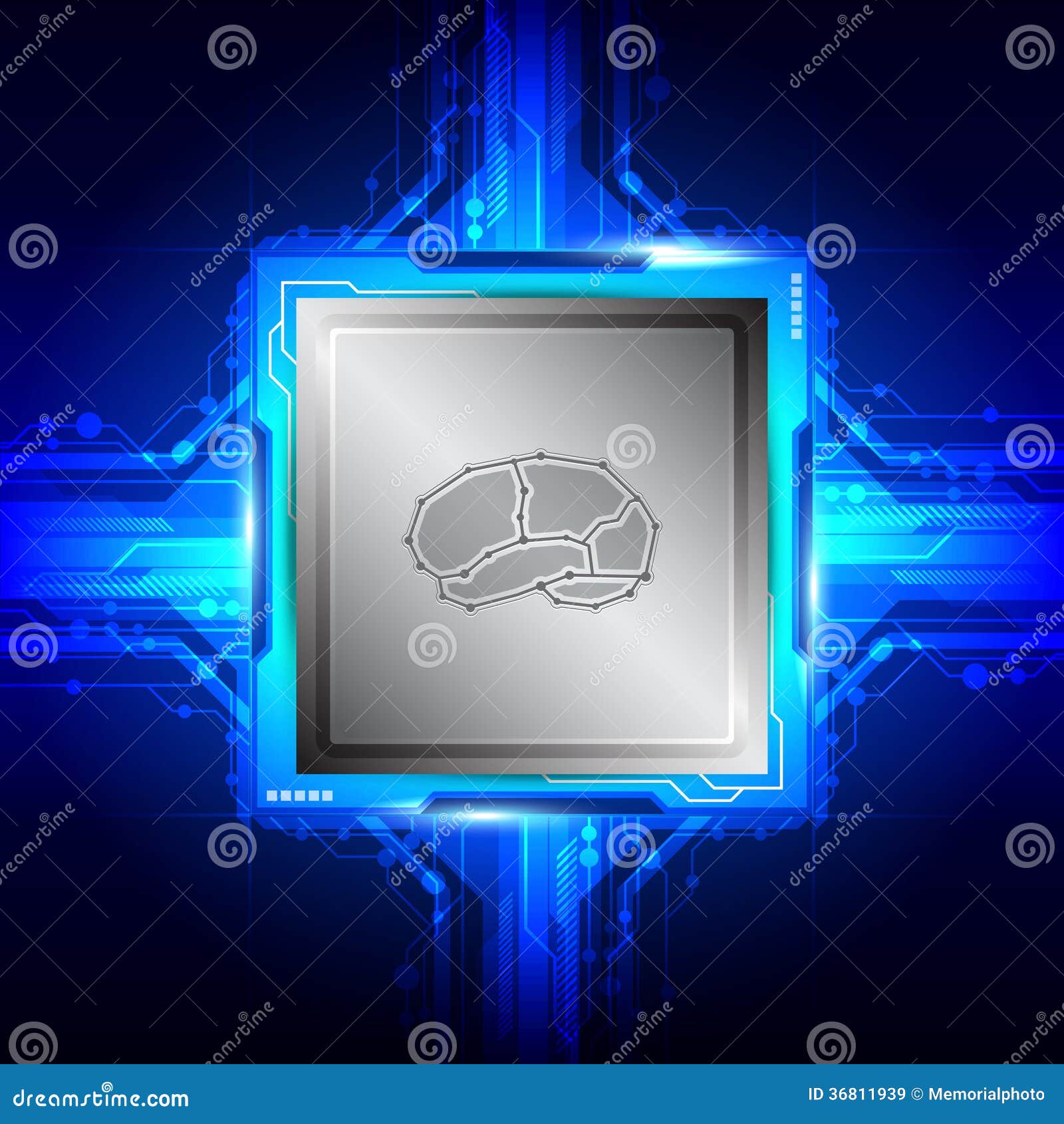 Brain Computer Processor Stock Illustrations – 7,301 Brain Computer ...