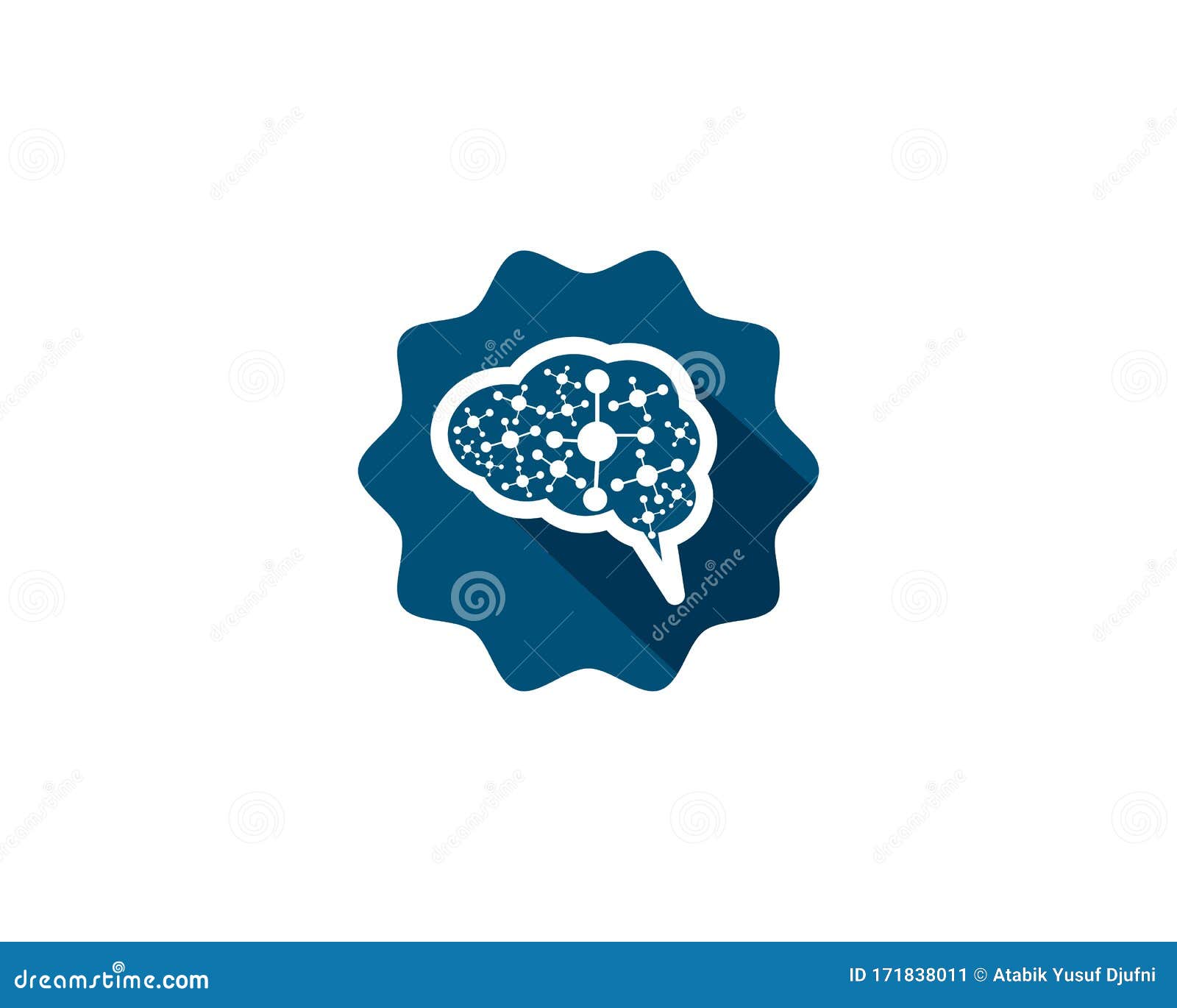 Brain symbol vector icon stock vector. Illustration of icon - 171838011