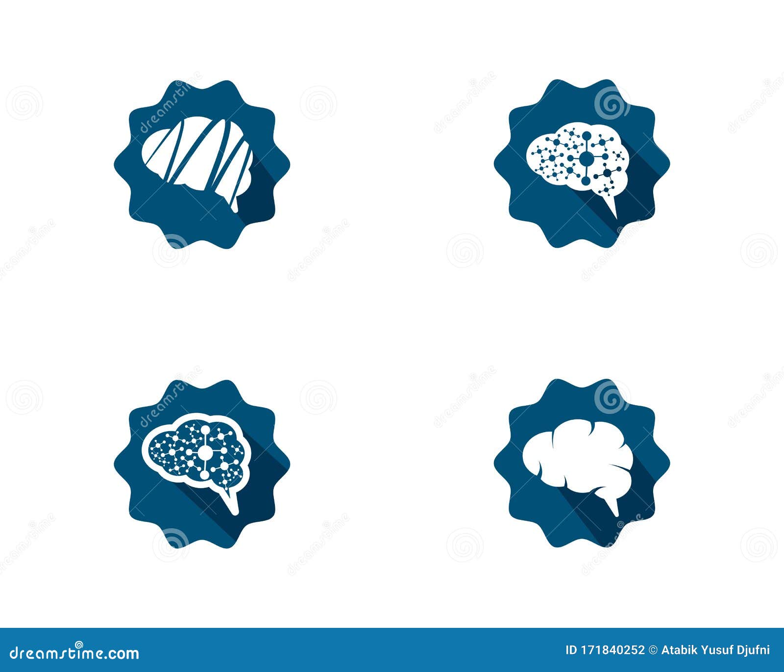 Brain symbol vector icon stock vector. Illustration of identity - 171840252
