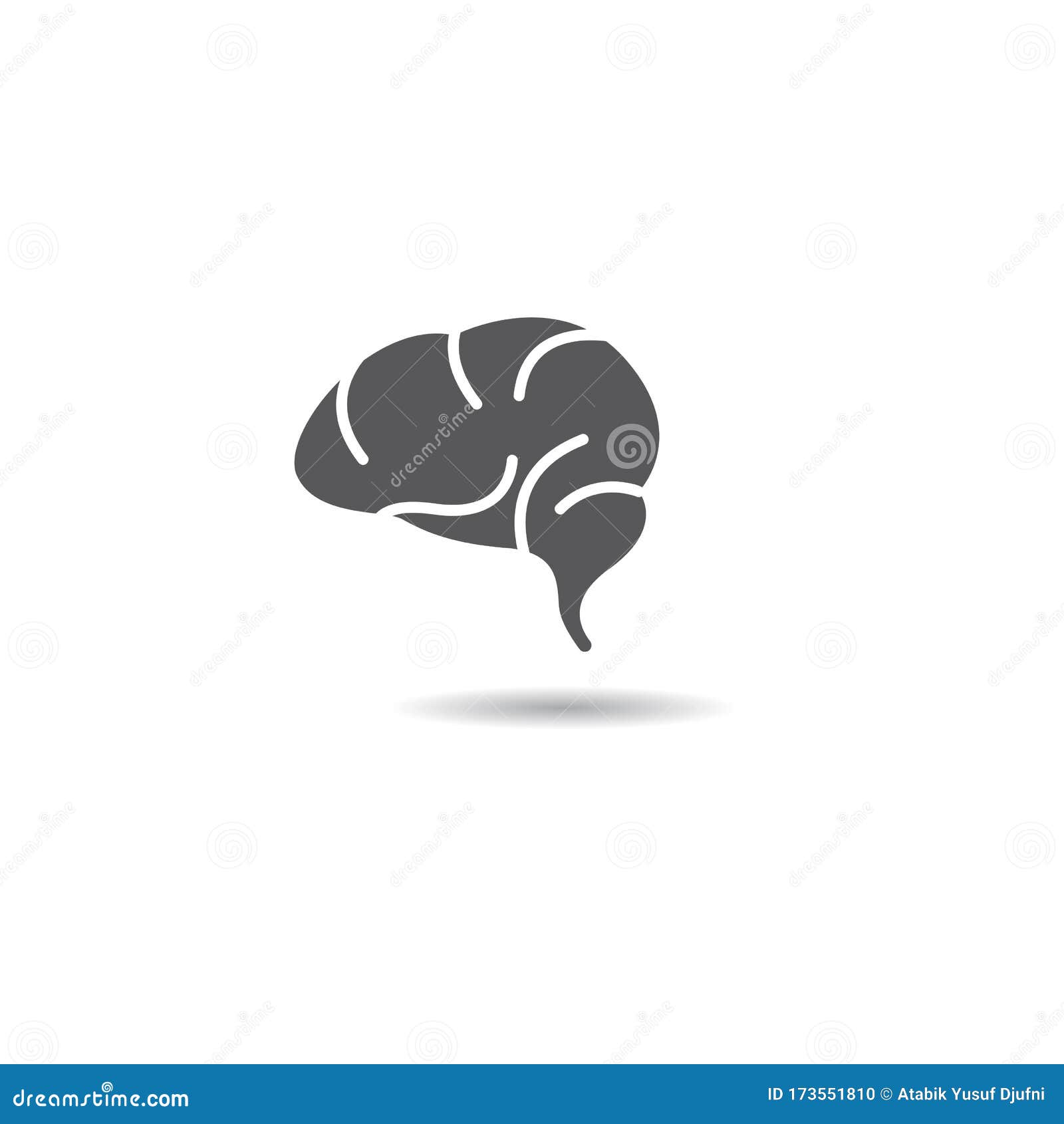 Brain Symbol Vector Icon Illustration Stock Vector - Illustration of ...