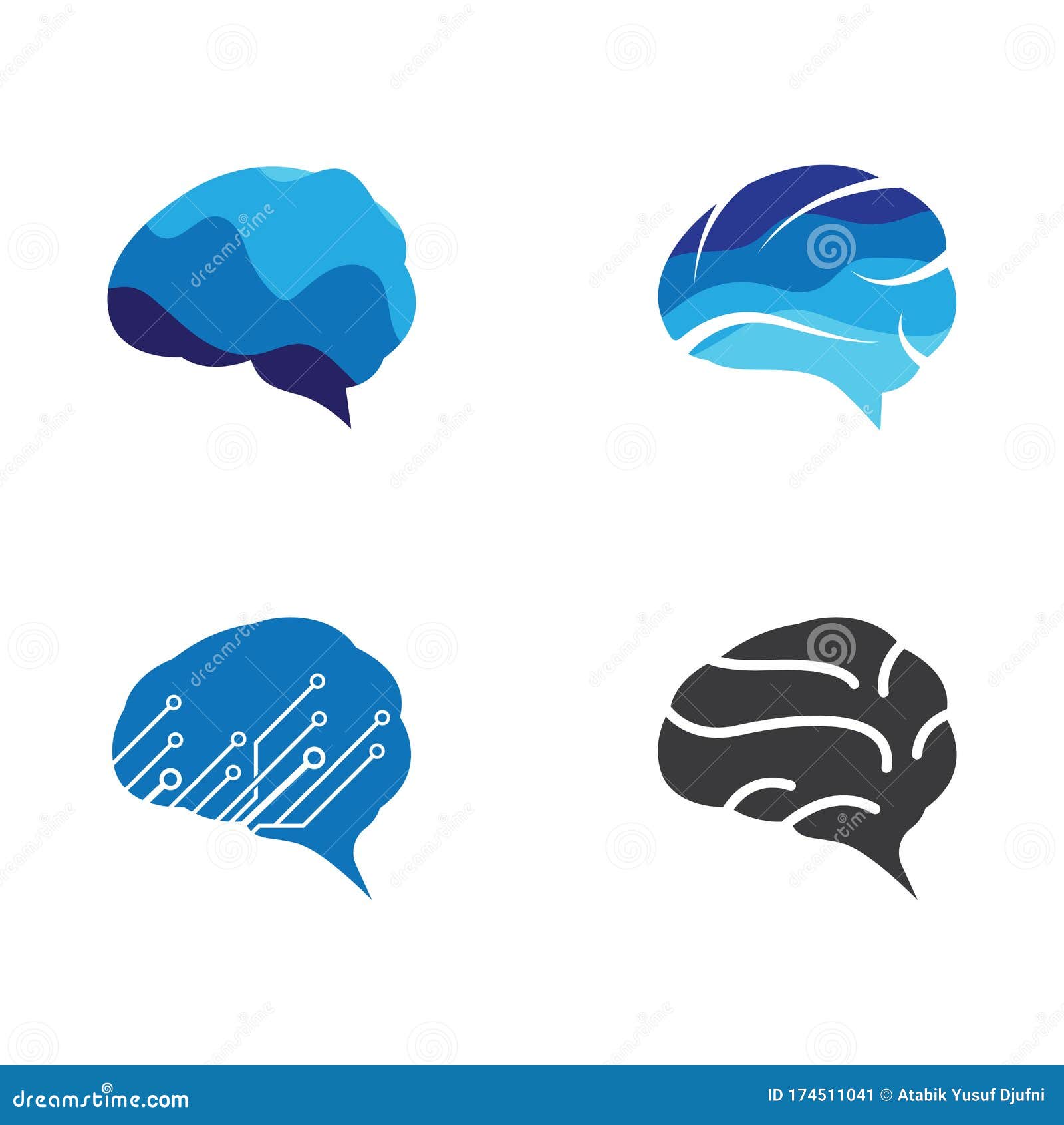 Brain Symbol Vector Icon Illustration Stock Vector - Illustration of ...