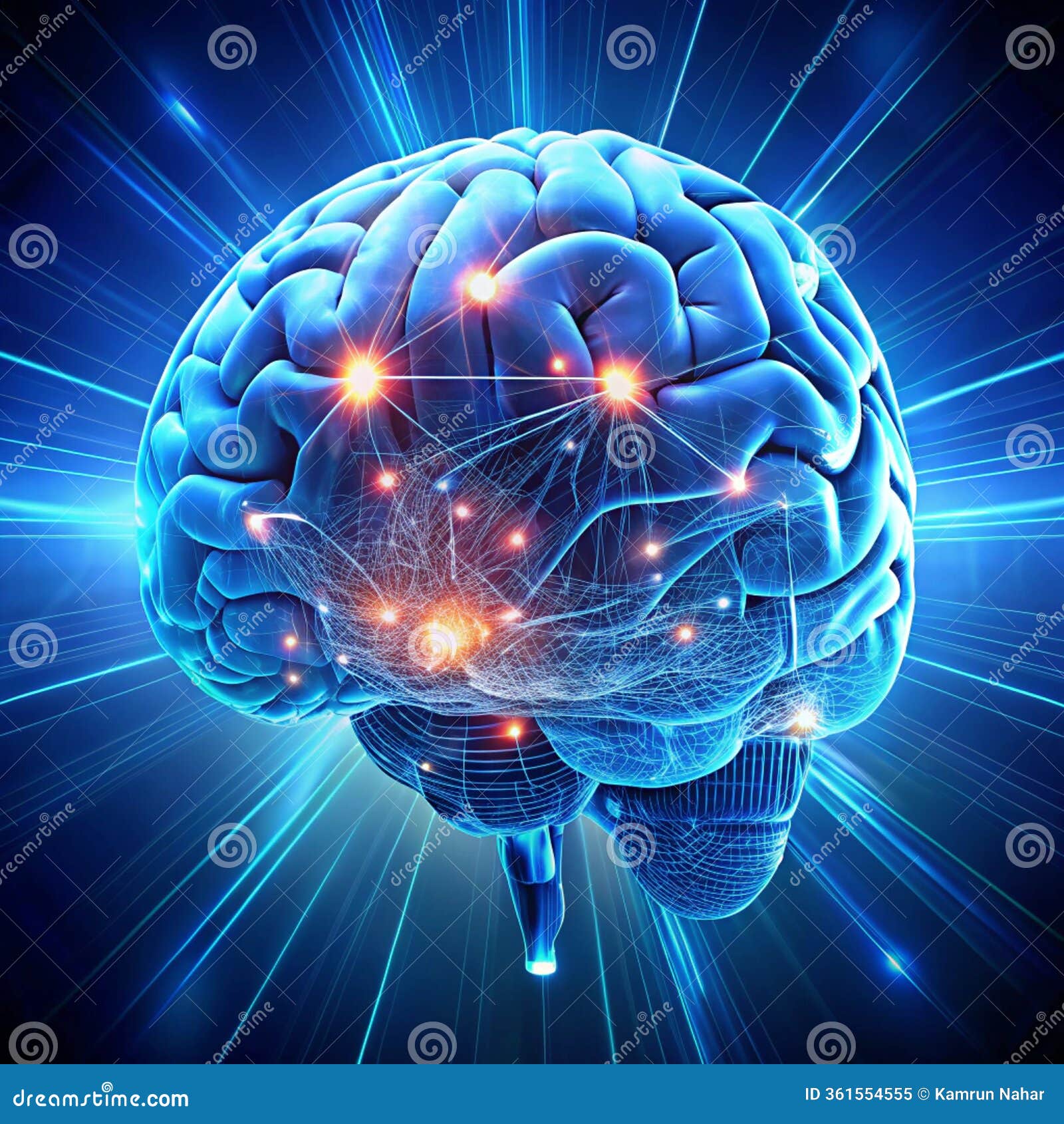 Brain Symbolizing the Future of Human-Machine Interaction Stock ...