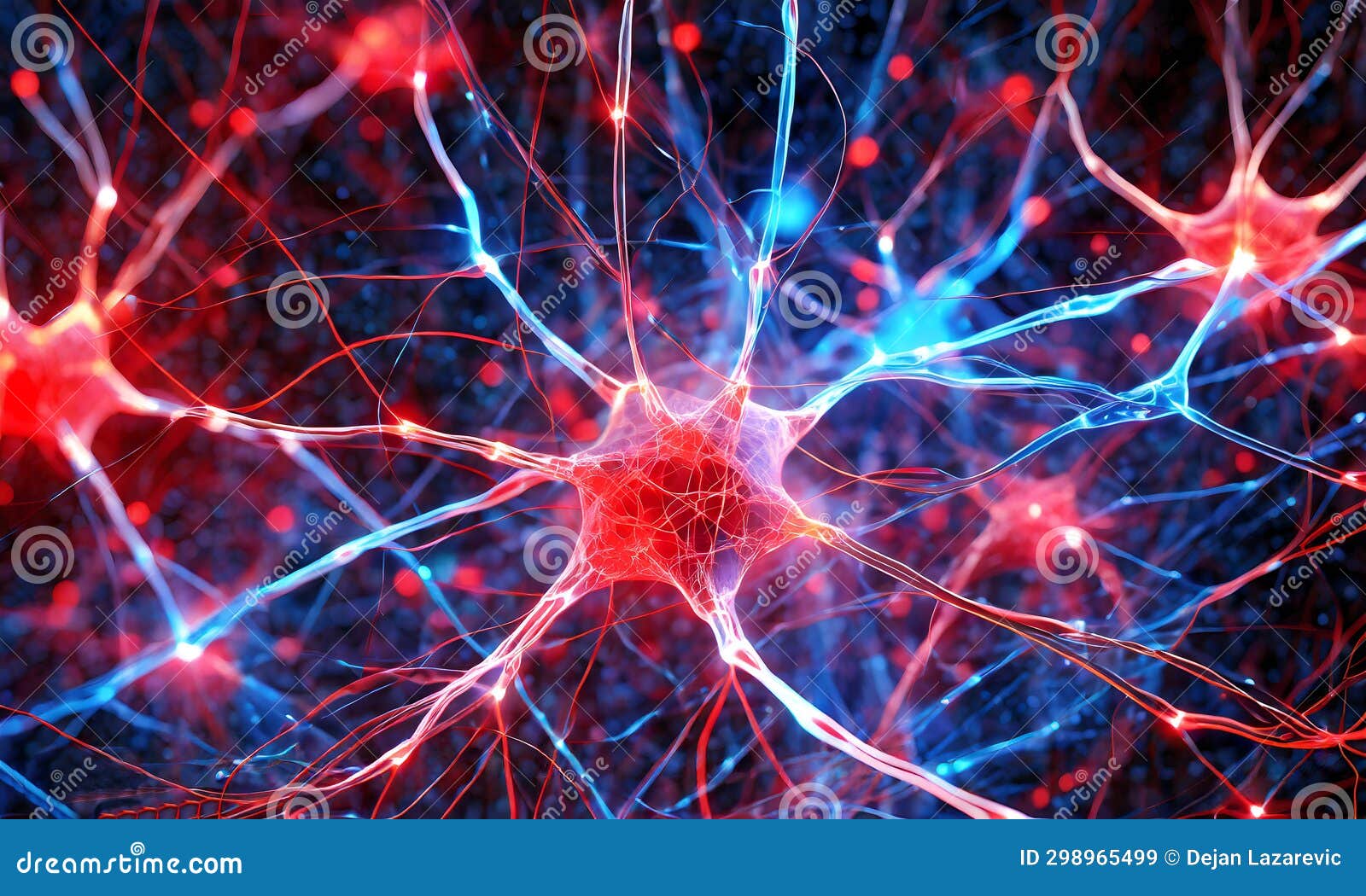 Brain Synapses .Neural Networks of the Human Brain Stock Illustration ...