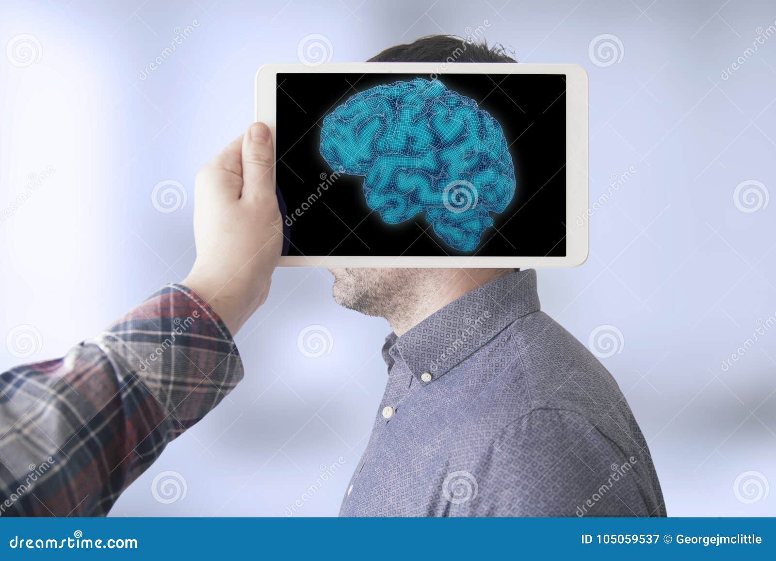 Brain tablet stock image. Image of notebook, creative - 105059537