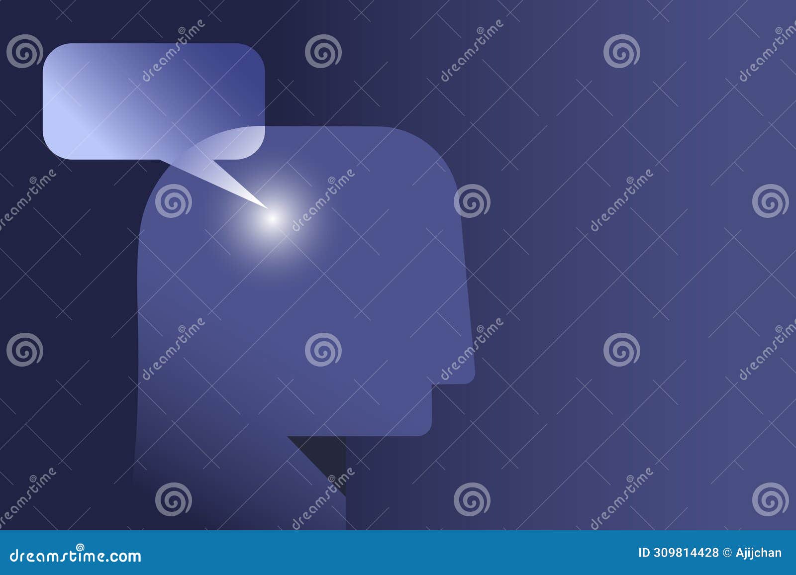 A Communication Happening in a Human Brain Stock Vector - Illustration ...