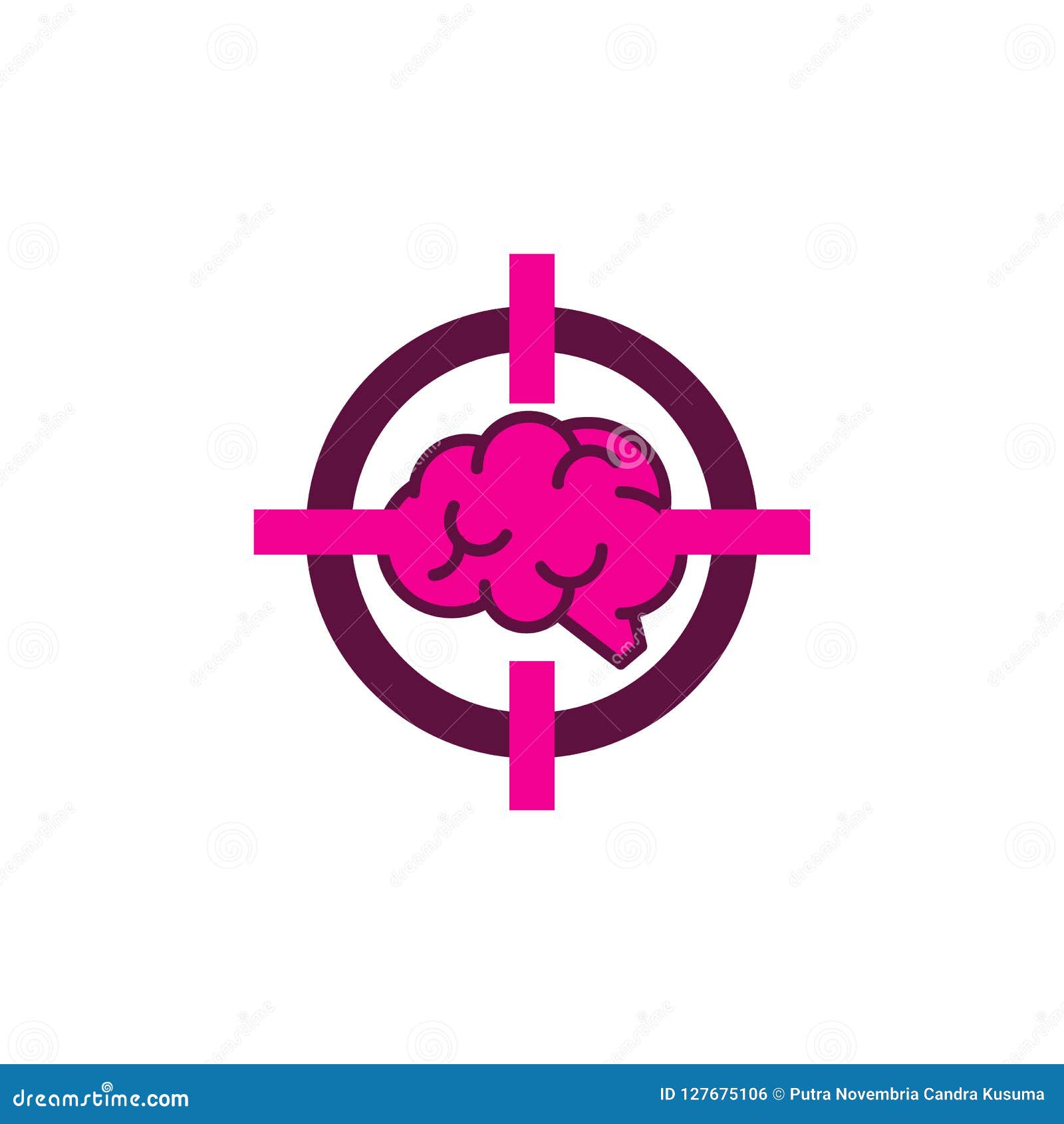 Brain Target Logo Icon Design Stock Vector - Illustration of element ...