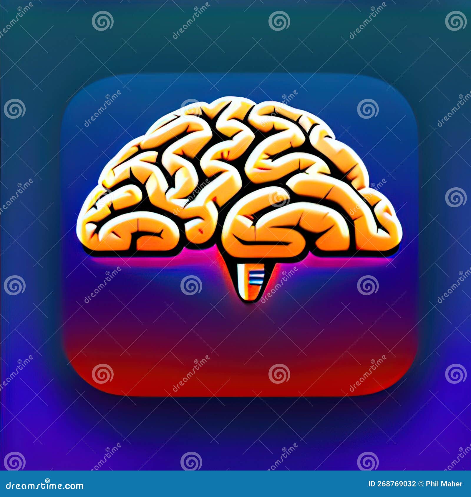 Brain Teaser Software App Icon. Generative AI. Stock Photo - Image of ...
