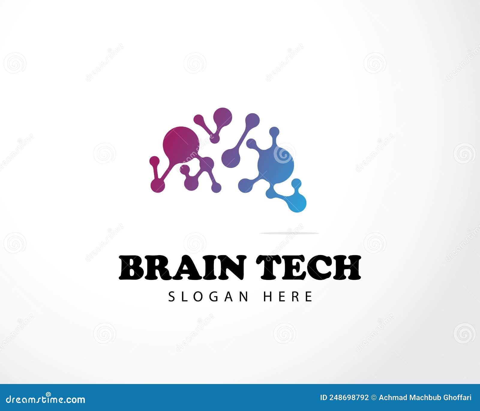 Brain Tech Logo Creative Connect Smart Molecule Lab Design Concept ...