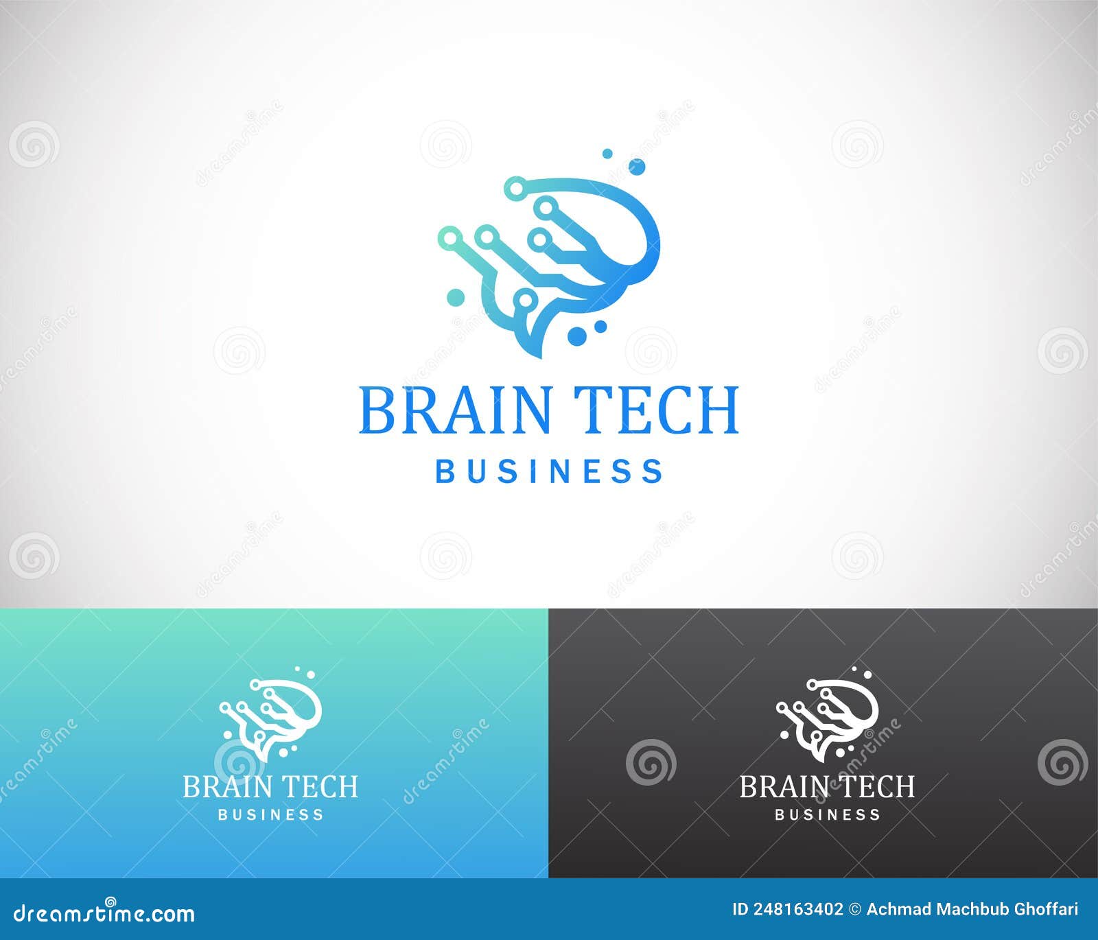 Brain Tech Logo Creative Digital Pixel Line Creative Stock Photo ...