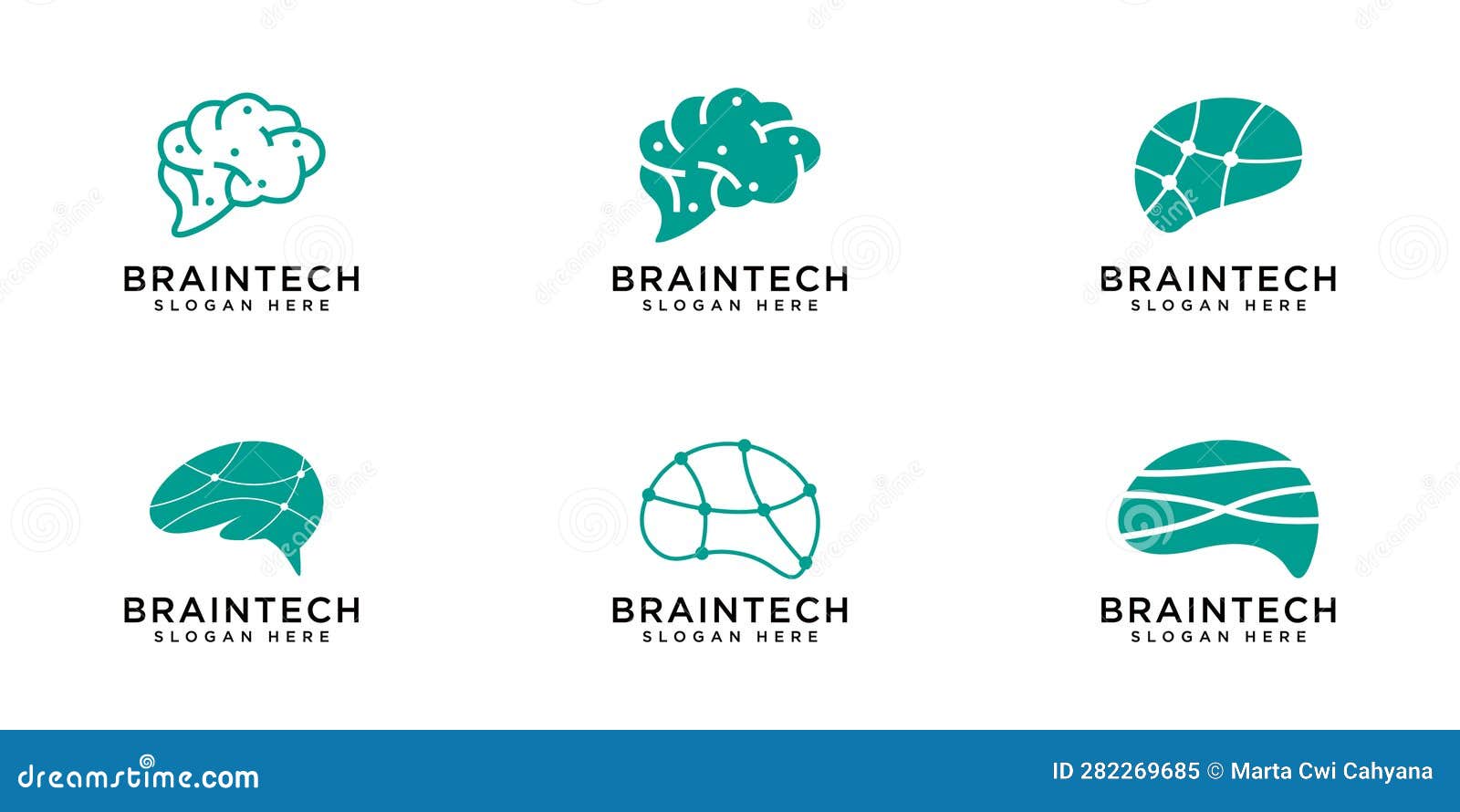Brain Tech Logo Vector Design Template Stock Vector - Illustration of ...