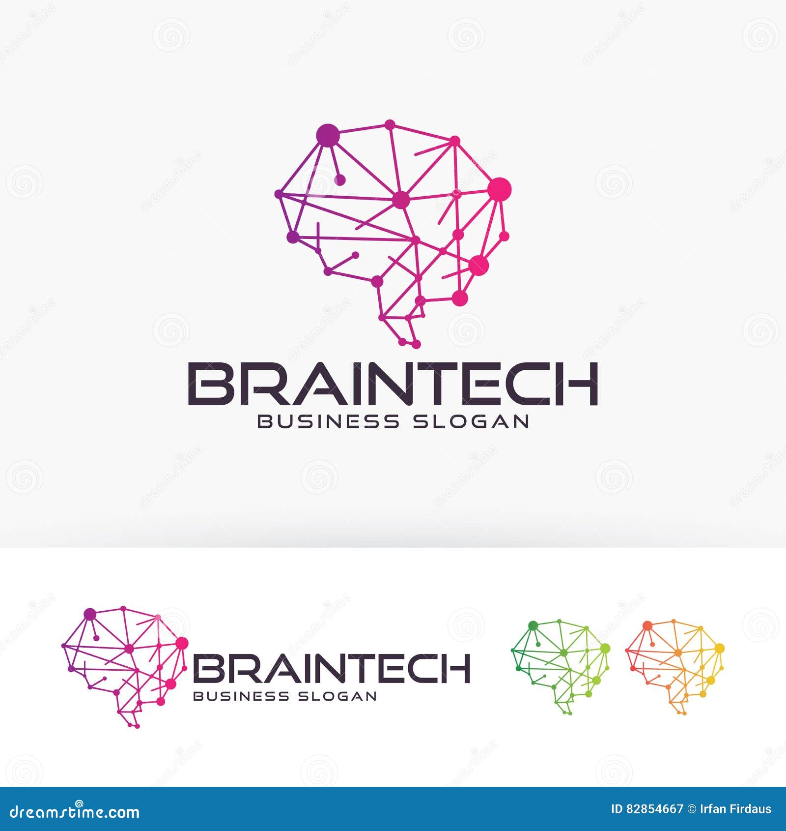 Brain Tech Vector Logo Design Stock Vector - Illustration of symbol ...