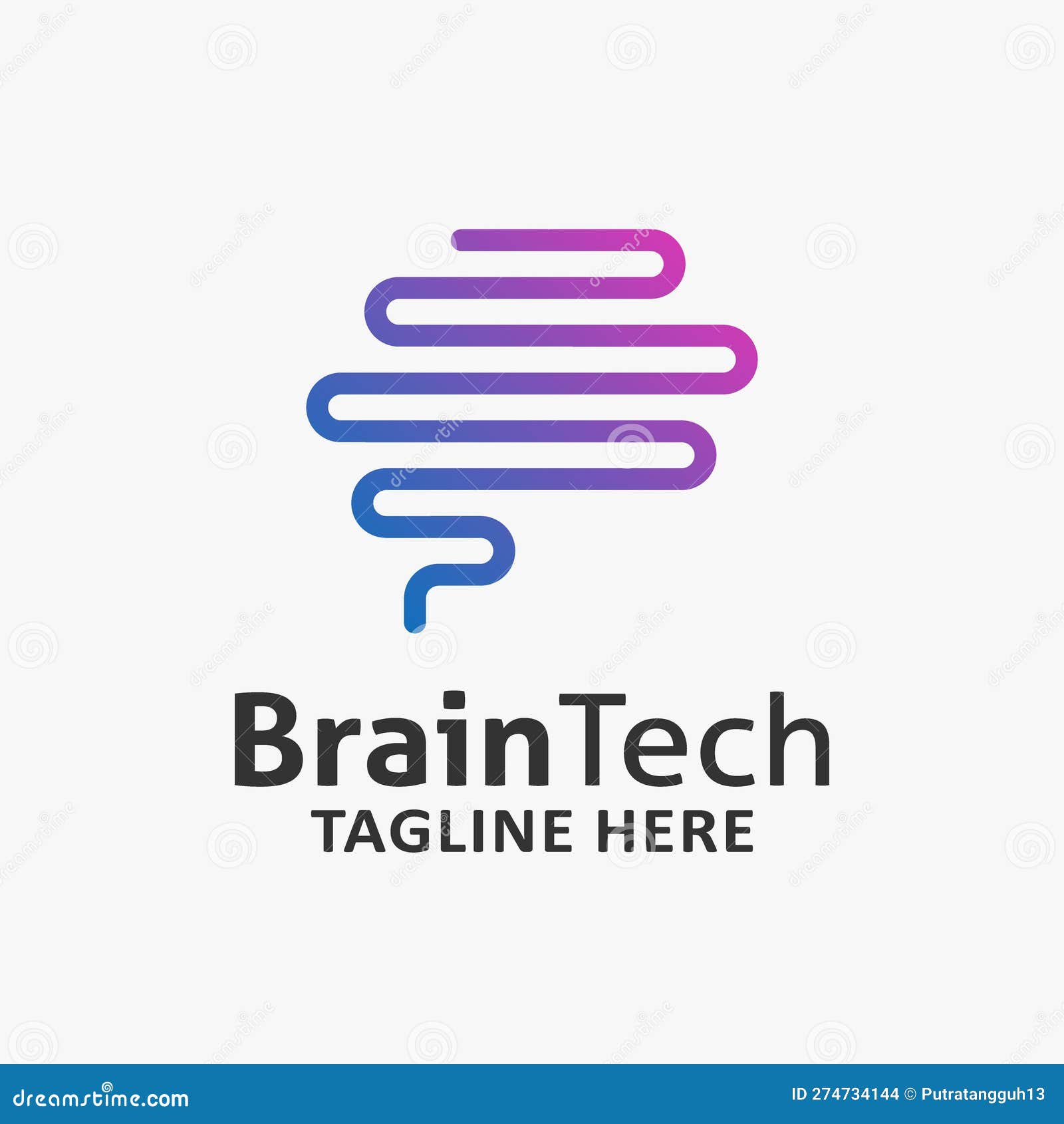 Brain Tech Wire Logo Design Stock Vector - Illustration of data ...