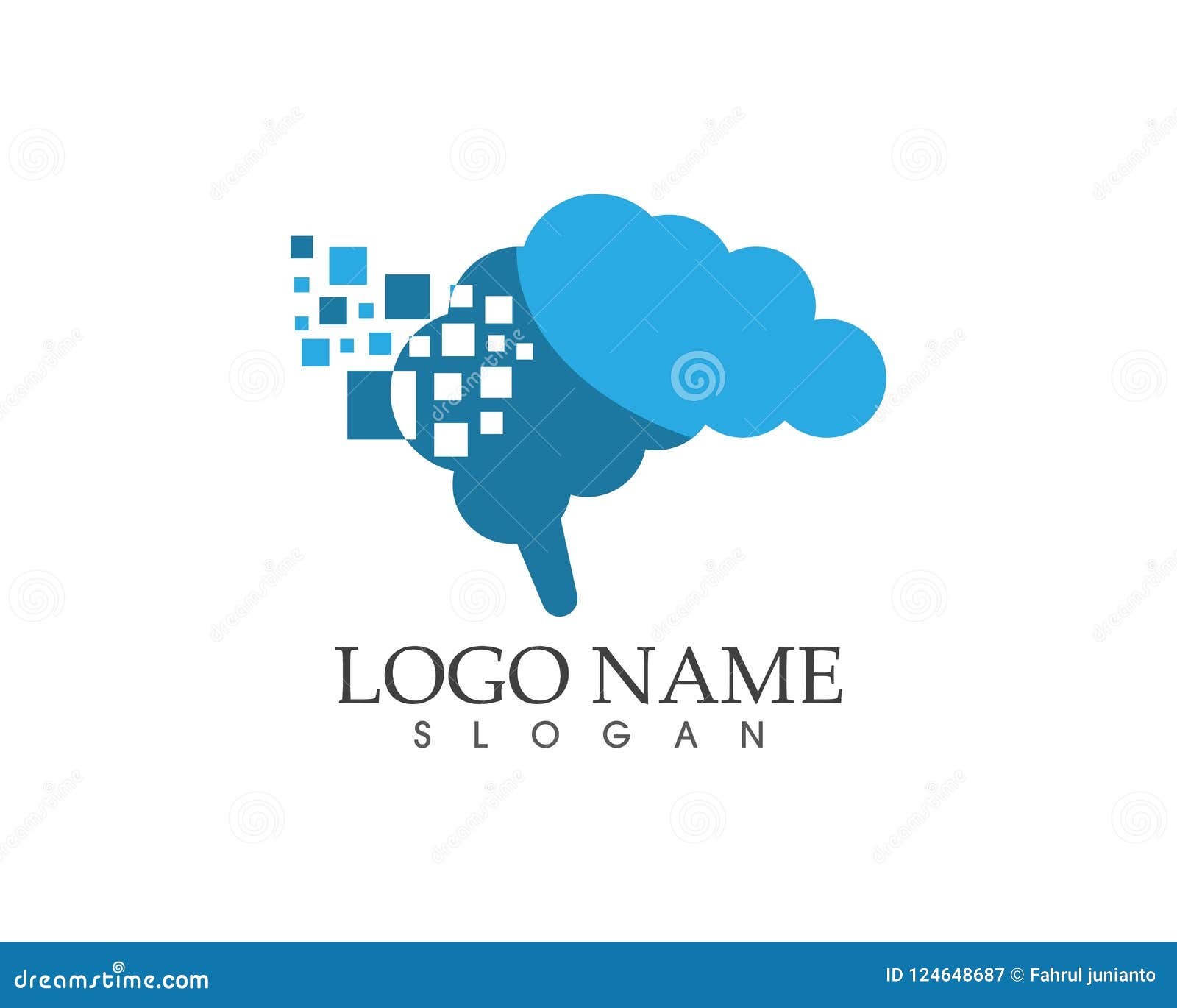 Brain Techno Logo Vector Illustration Stock Vector - Illustration of ...