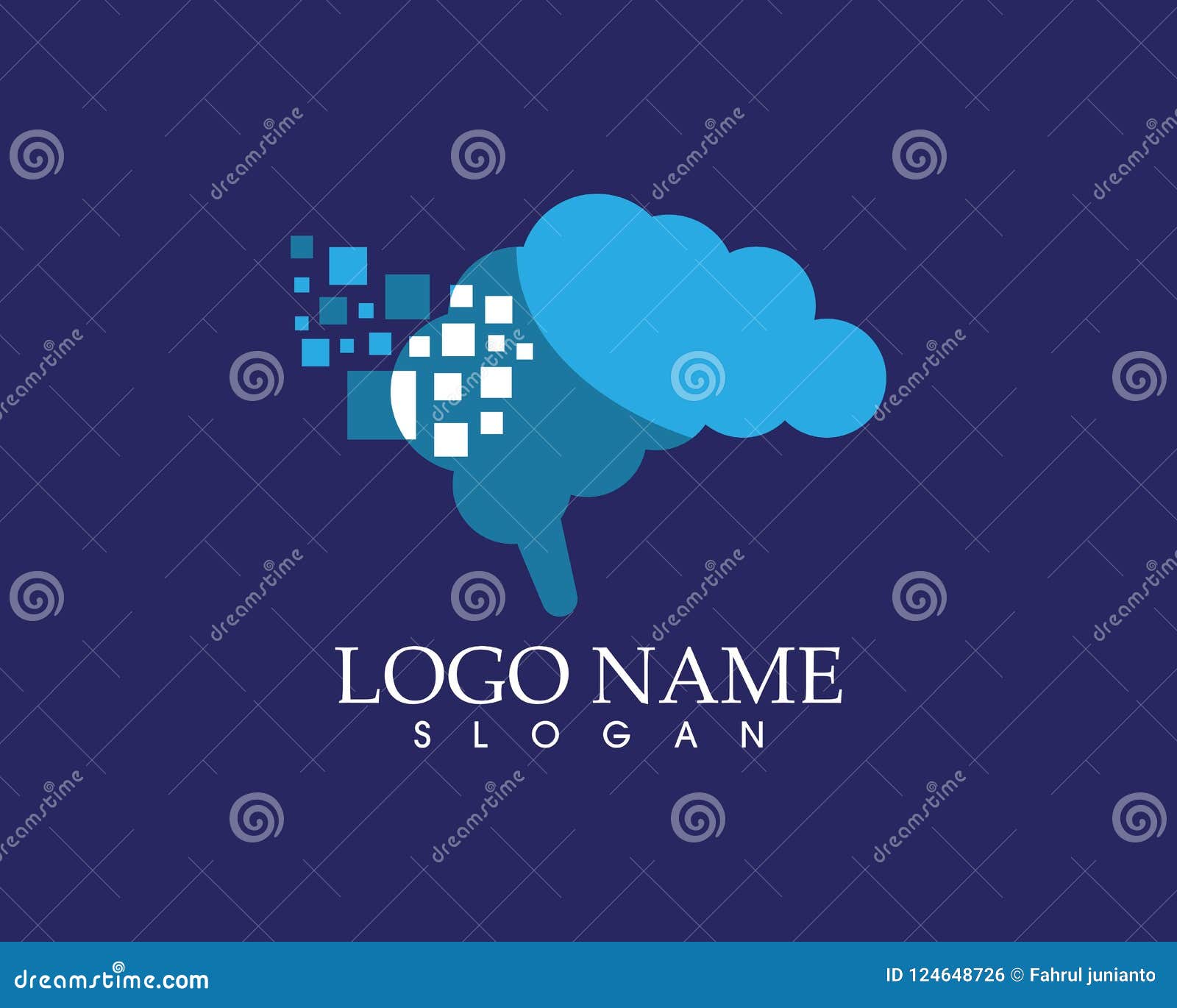Brain Techno Logo Vector Illustration Stock Vector - Illustration of ...