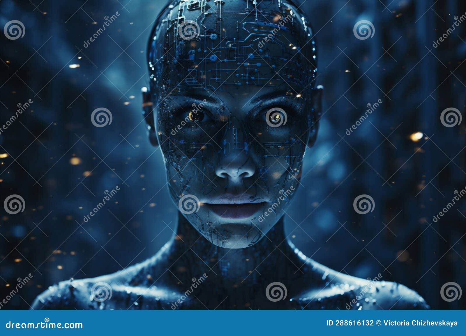 Brain Technology Avatar Concept Ai Science Code Digital Virtual ...
